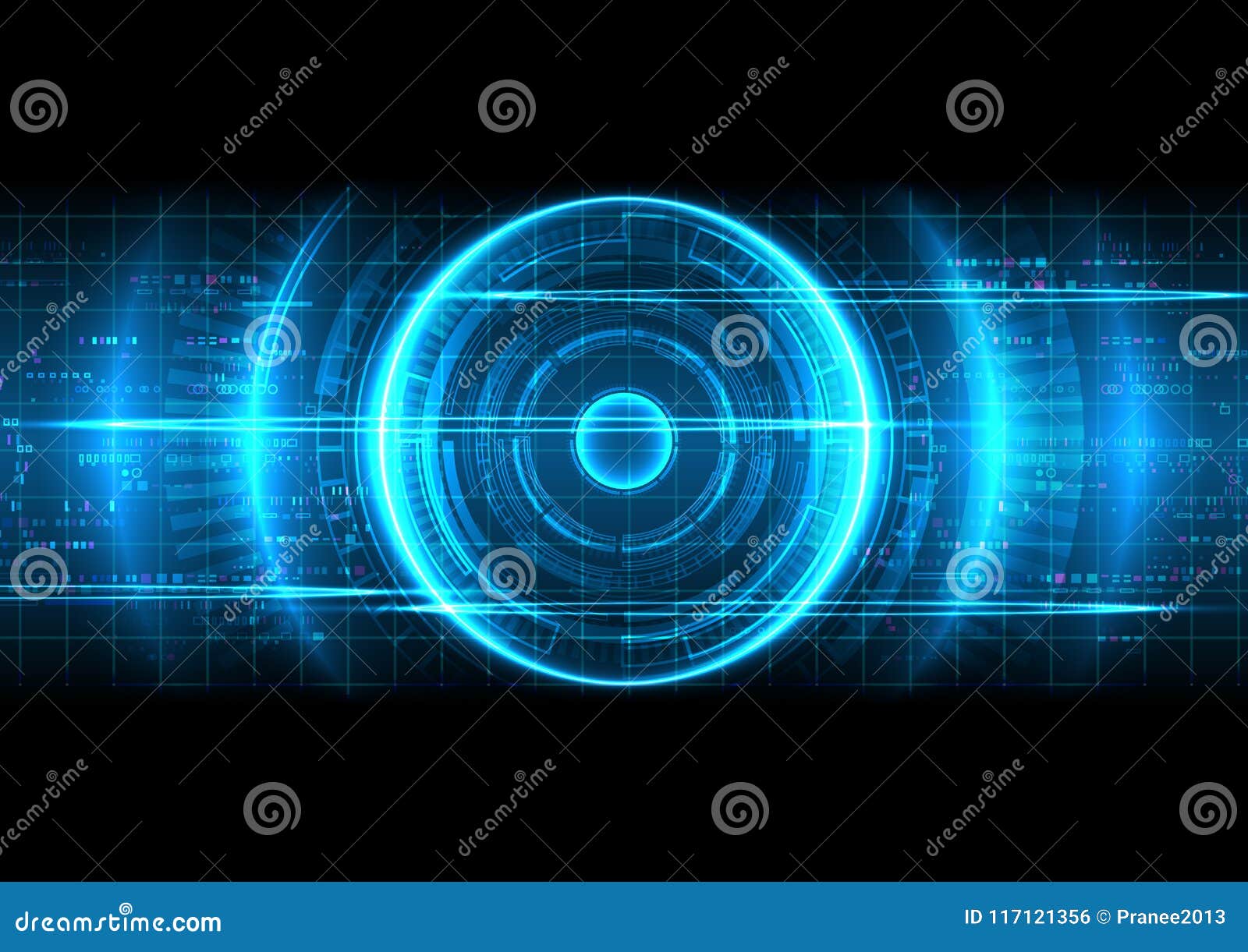 Blue Pixel Digital Technology Background Stock Vector - Illustration of ...