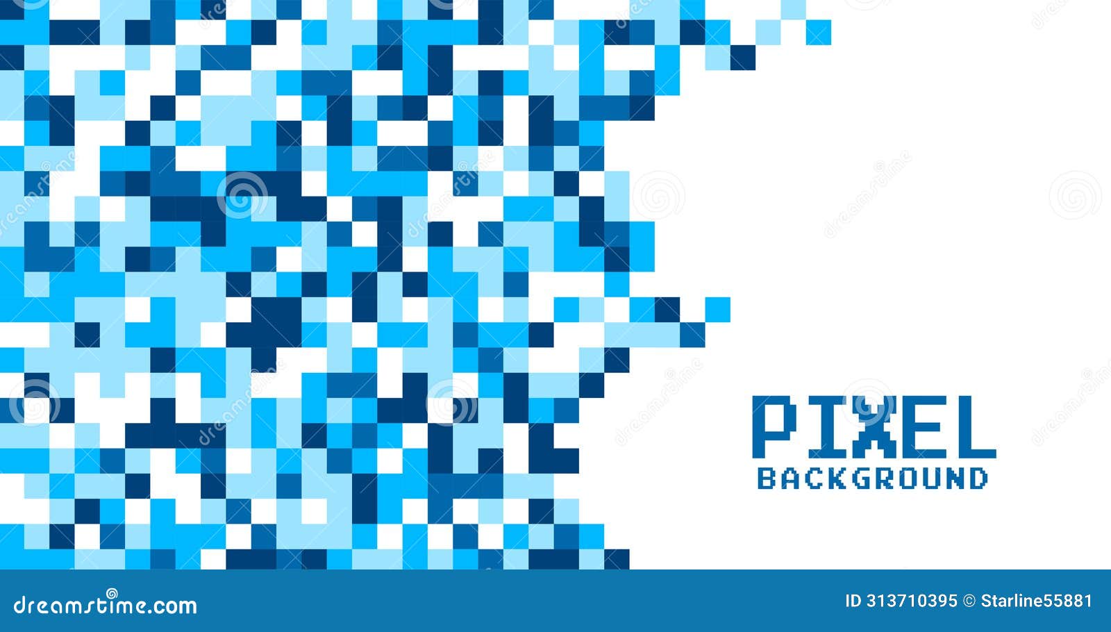Blue Pixel Dots Tiles Background Design Stock Vector - Illustration of design, modern: 313710395