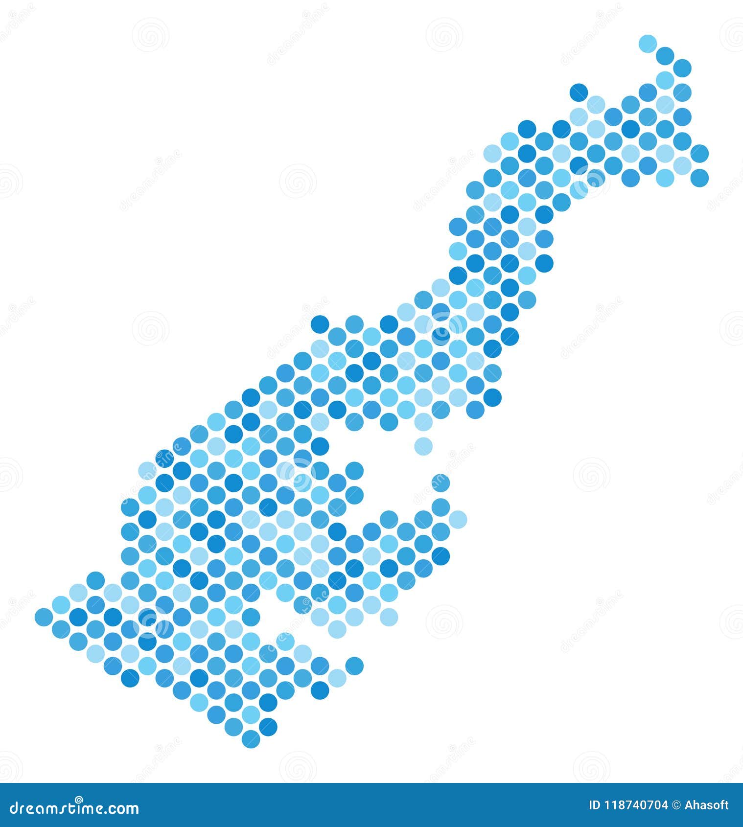 Pixel Map Of Monaco. Vector Dotted Map Of Monaco Isolated On White ...