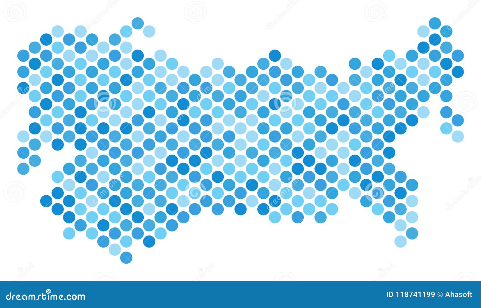 Blue Dot USSR Map stock vector. Illustration of composition - 118741199