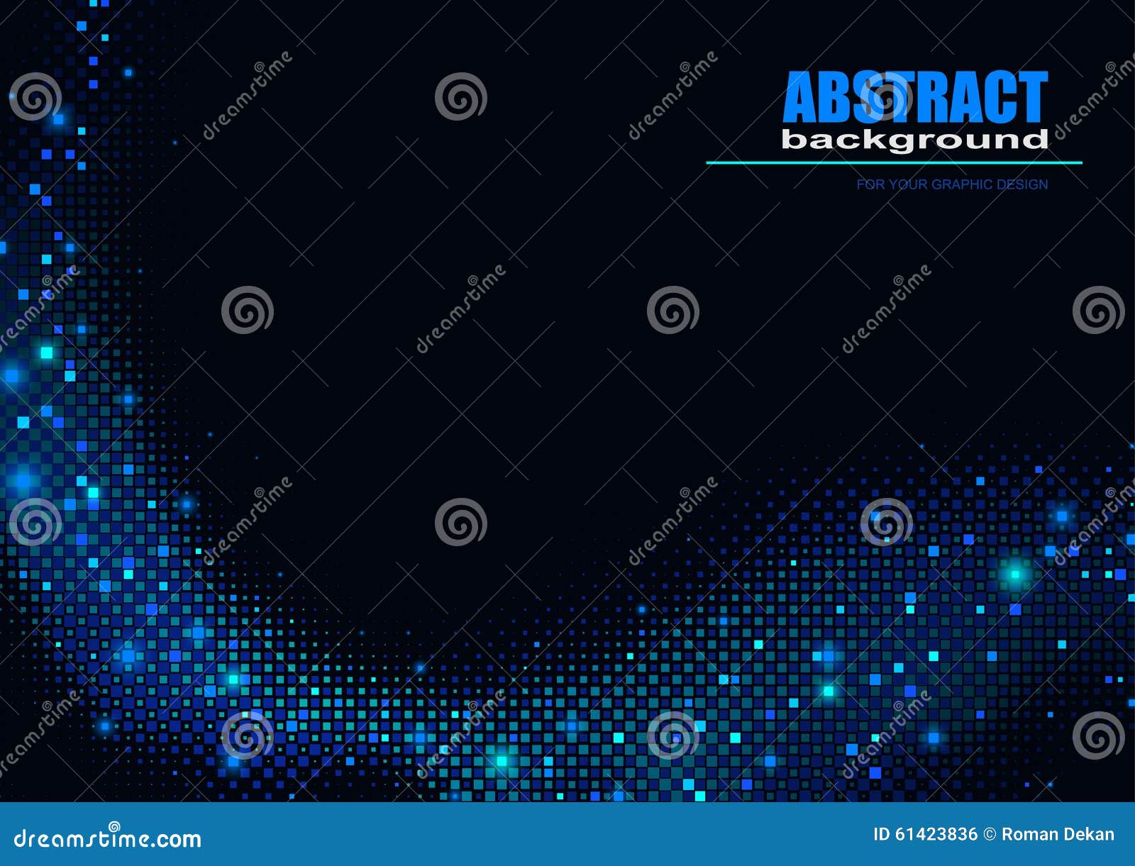 Blue Pixelated Wave stock vector. Illustration of pattern - 61423836