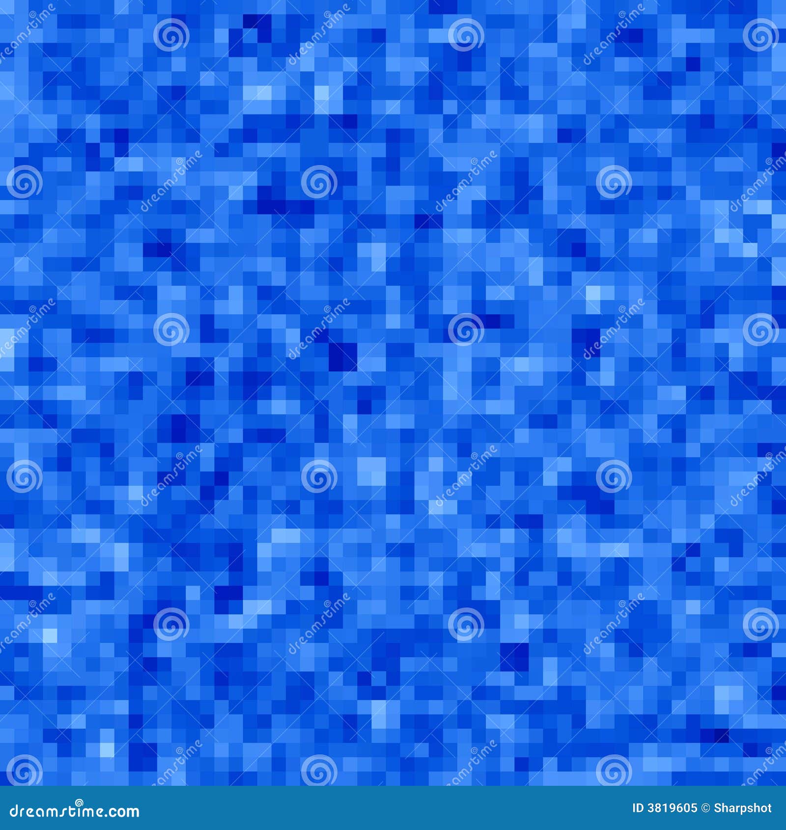 Blue Pixels Mosaic Background. Stock Illustration - Illustration of ...