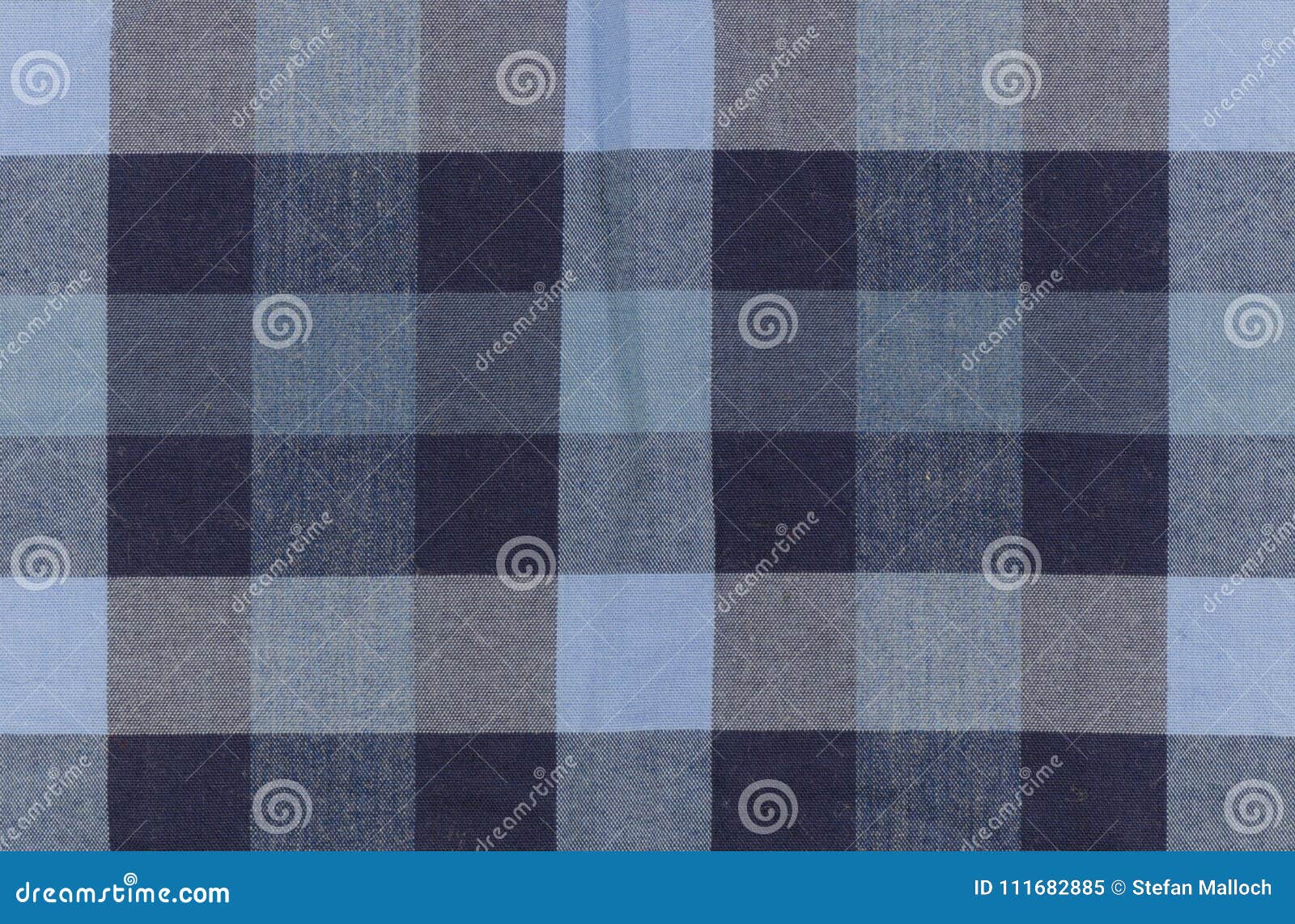 Blue Plaid Pattern on Fabric Stock Image - Image of linen, natural ...