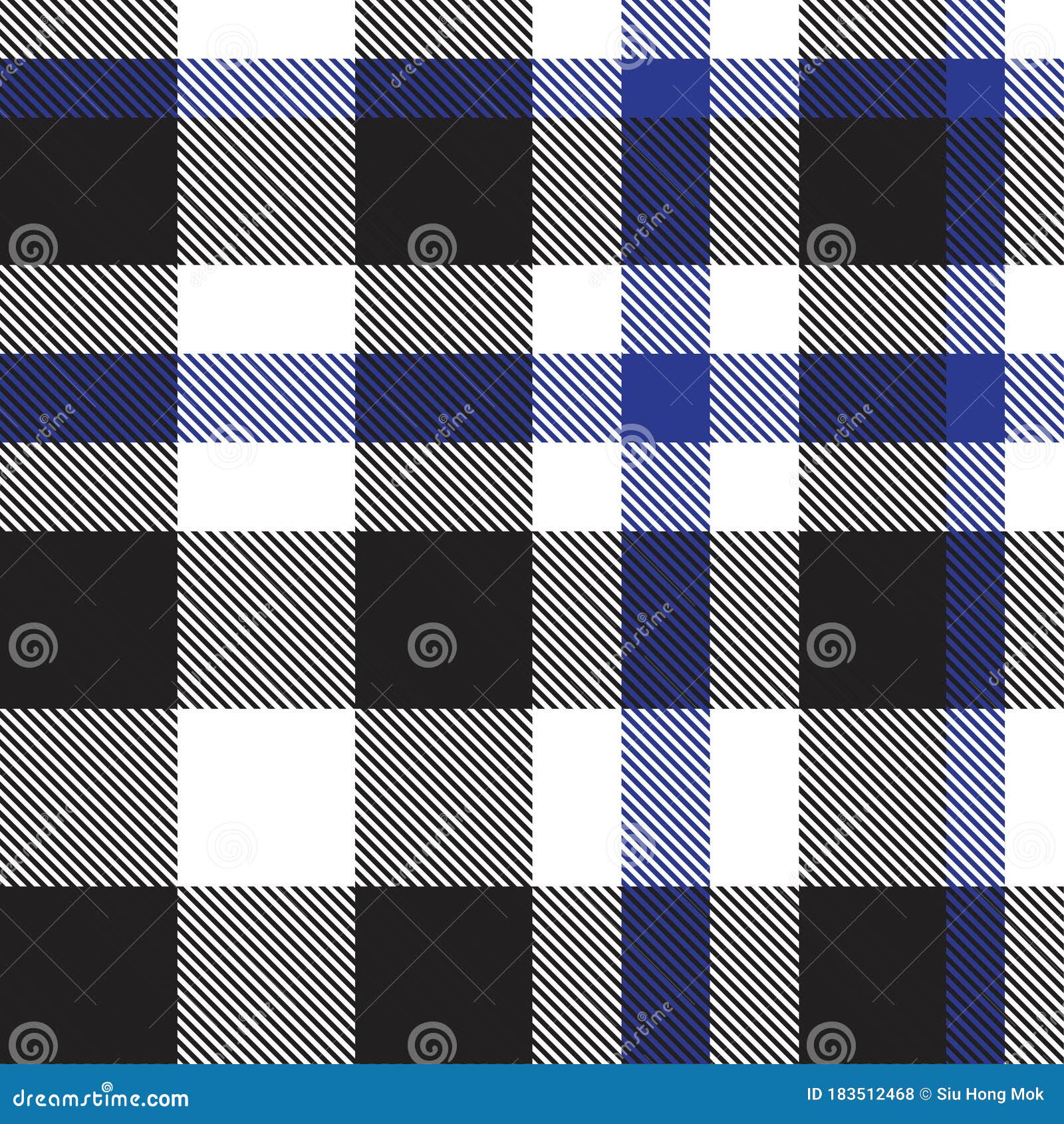 Blue Plaid Tartan Checkered Seamless Pattern Stock Vector ...
