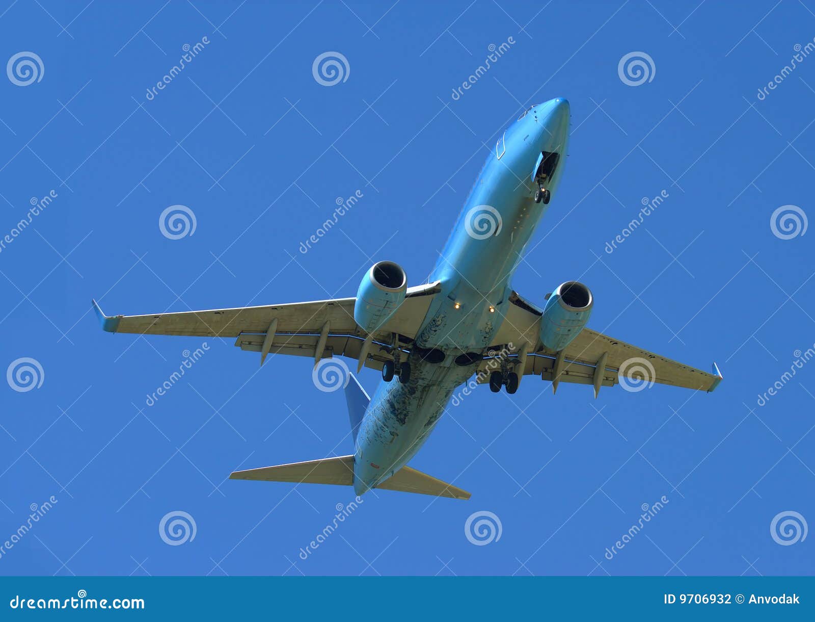 Blue plane stock photo. Image of airplane, arrival, travel - 9706932