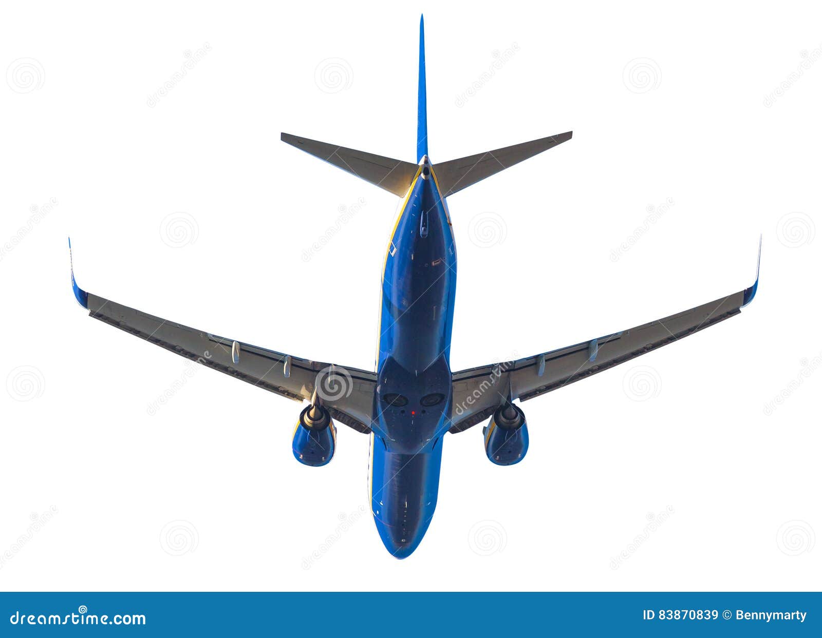 Blue plane takeoff stock image. Image of copy, trip, freedom - 83870839
