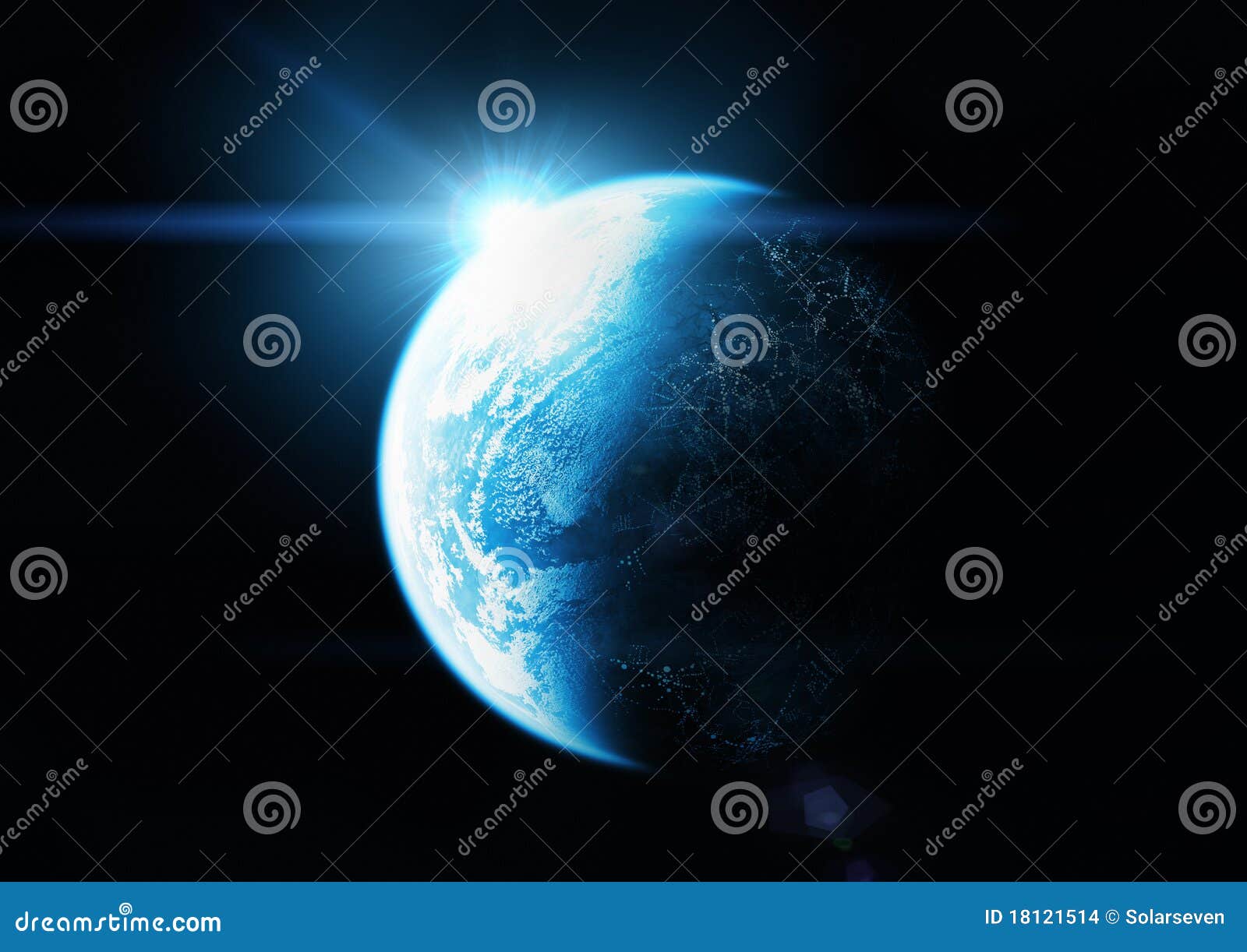 The Blue Planet stock illustration. Illustration of technology - 18121514