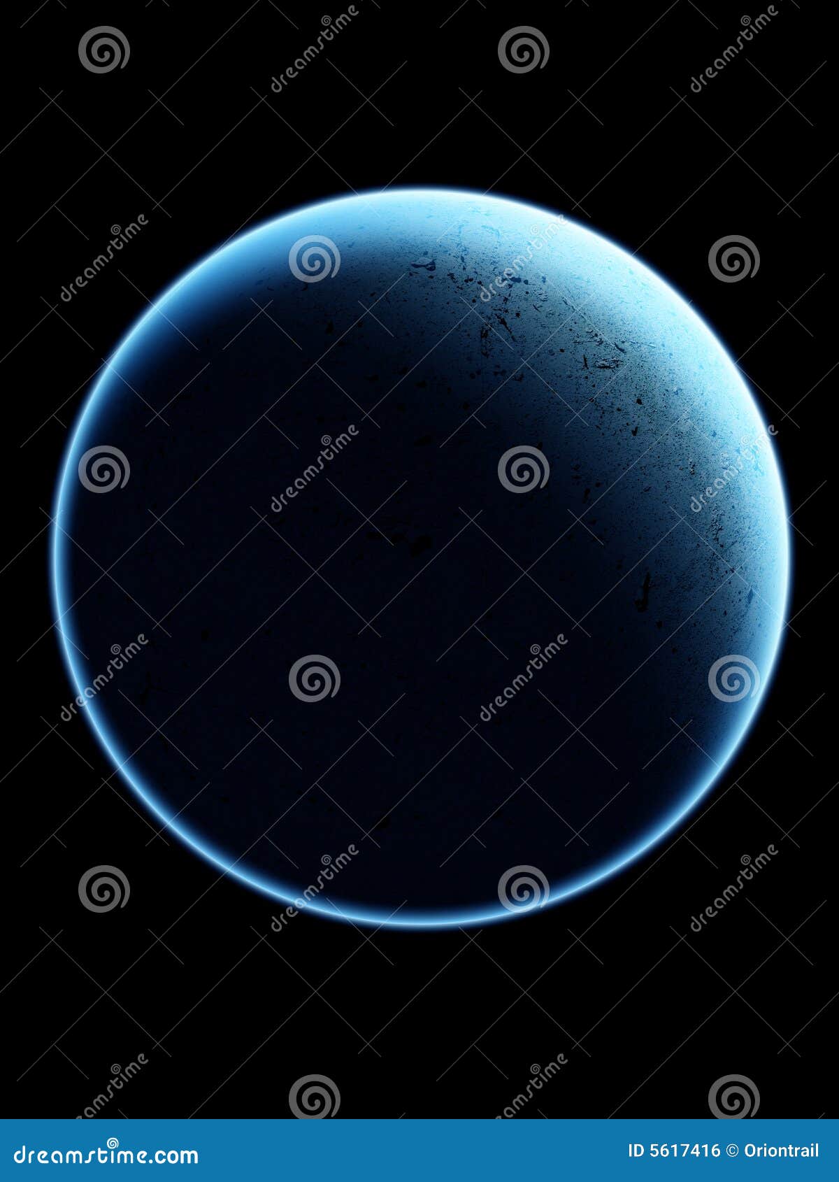 Blue Planet with Atmosphere Stock Illustration - Illustration of ...