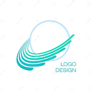Blue Planet. Creative Globe Logo Concept. Uranus Stock Vector ...
