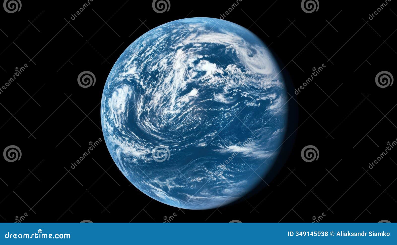 Blue Planet Earth Captured with High-resolution Imagery Stock Illustration - Illustration of ...