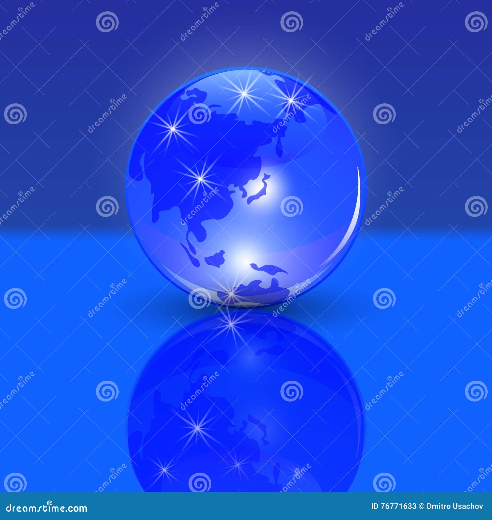 Blue Planet Earth. the Land of the Rising Sun and the View Stock Vector ...