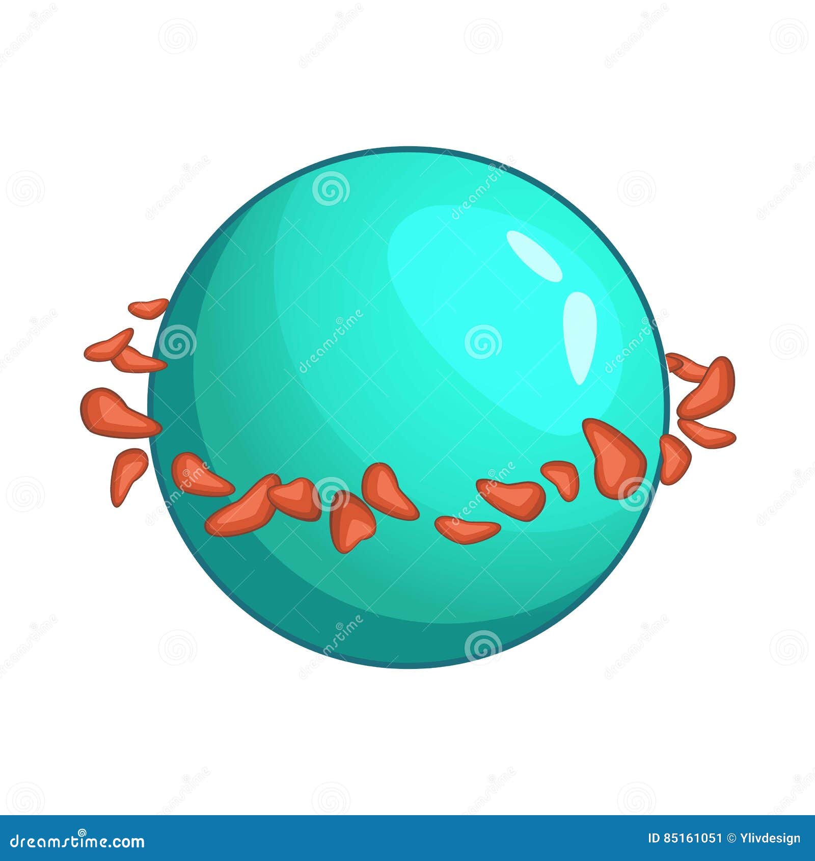 Blue Planet Icon, Cartoon Style Stock Vector - Illustration of galaxy ...