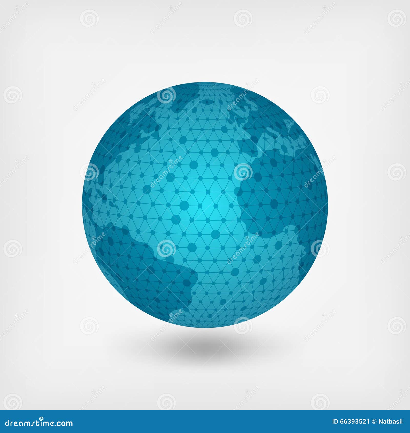 Blue planet network stock vector. Illustration of line - 66393521