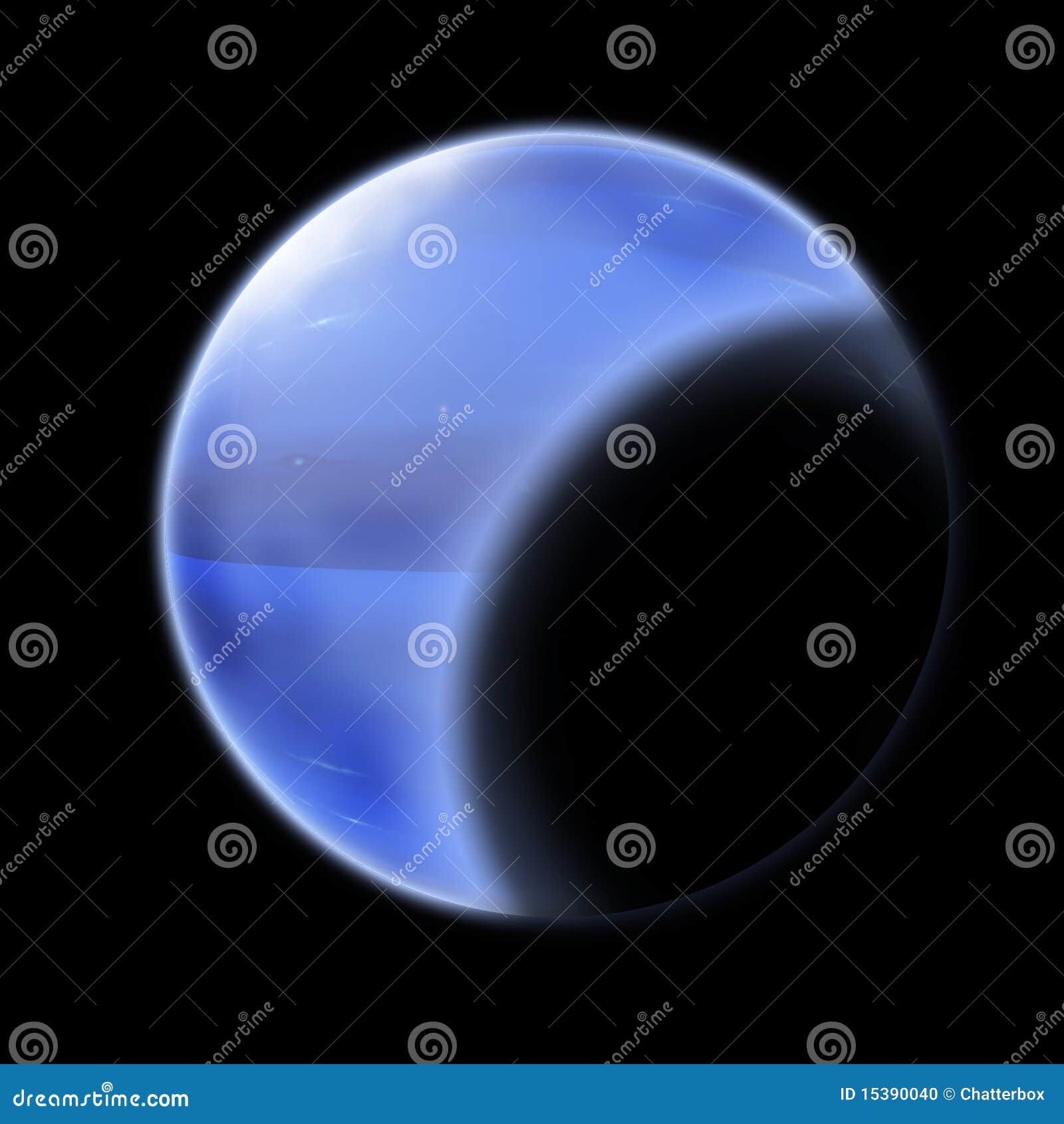Blue Planet in Space Background Stock Illustration - Illustration of ...