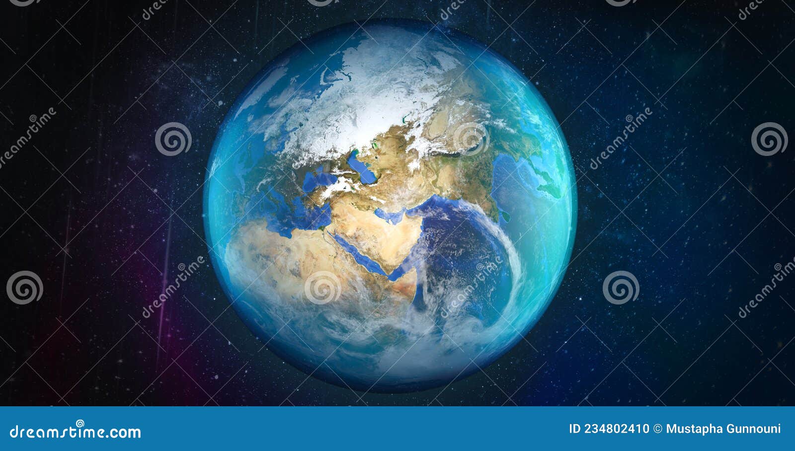 Blue Planet for Wallpaper, Panoramic View of the Earth, Star and Galaxy ...