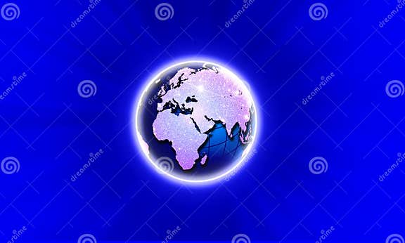 Blue Planet. World Network Technology. Technology Communication Stock ...