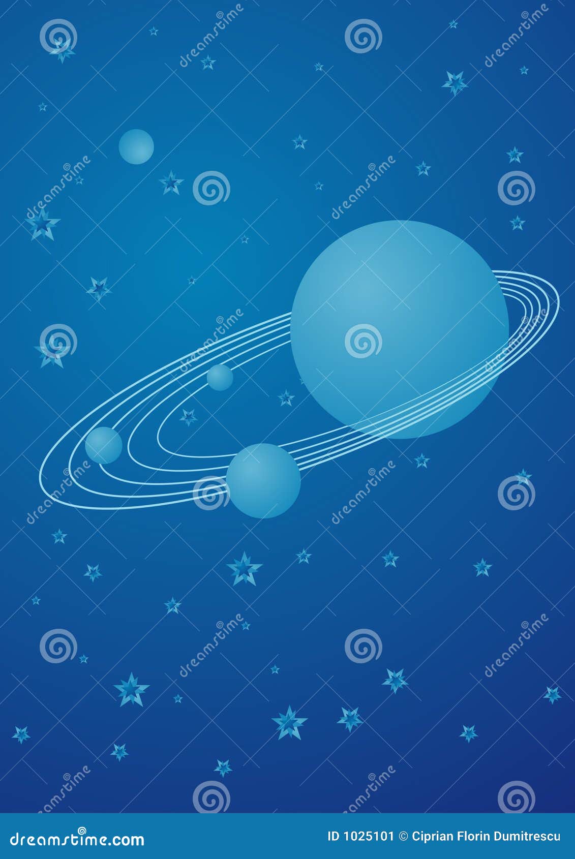 Blue planetarium stock vector. Illustration of wallpaper - 1025101