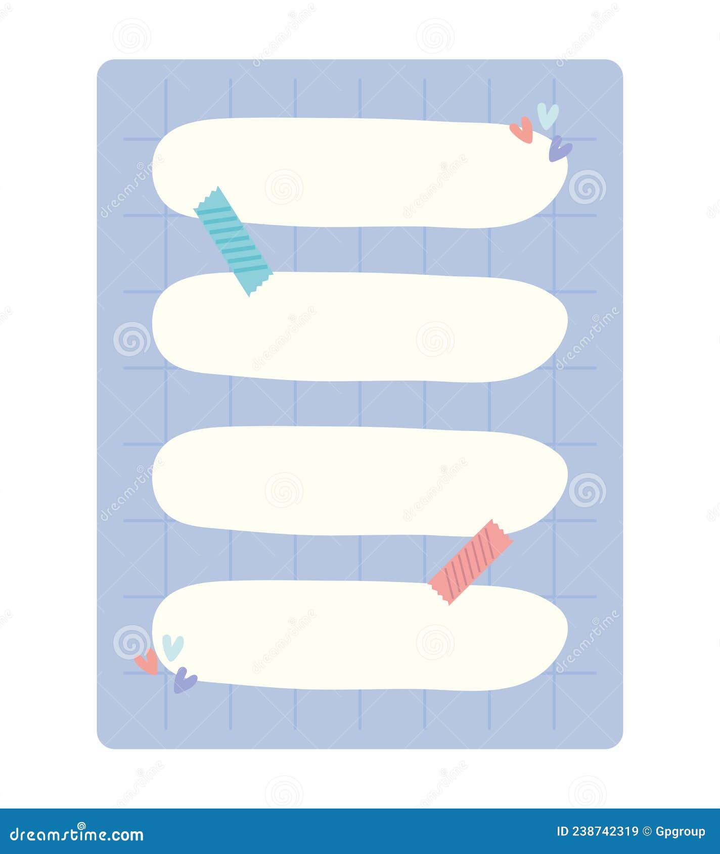 Blue daily Planner Illustration Stock Vector - Illustration of ...