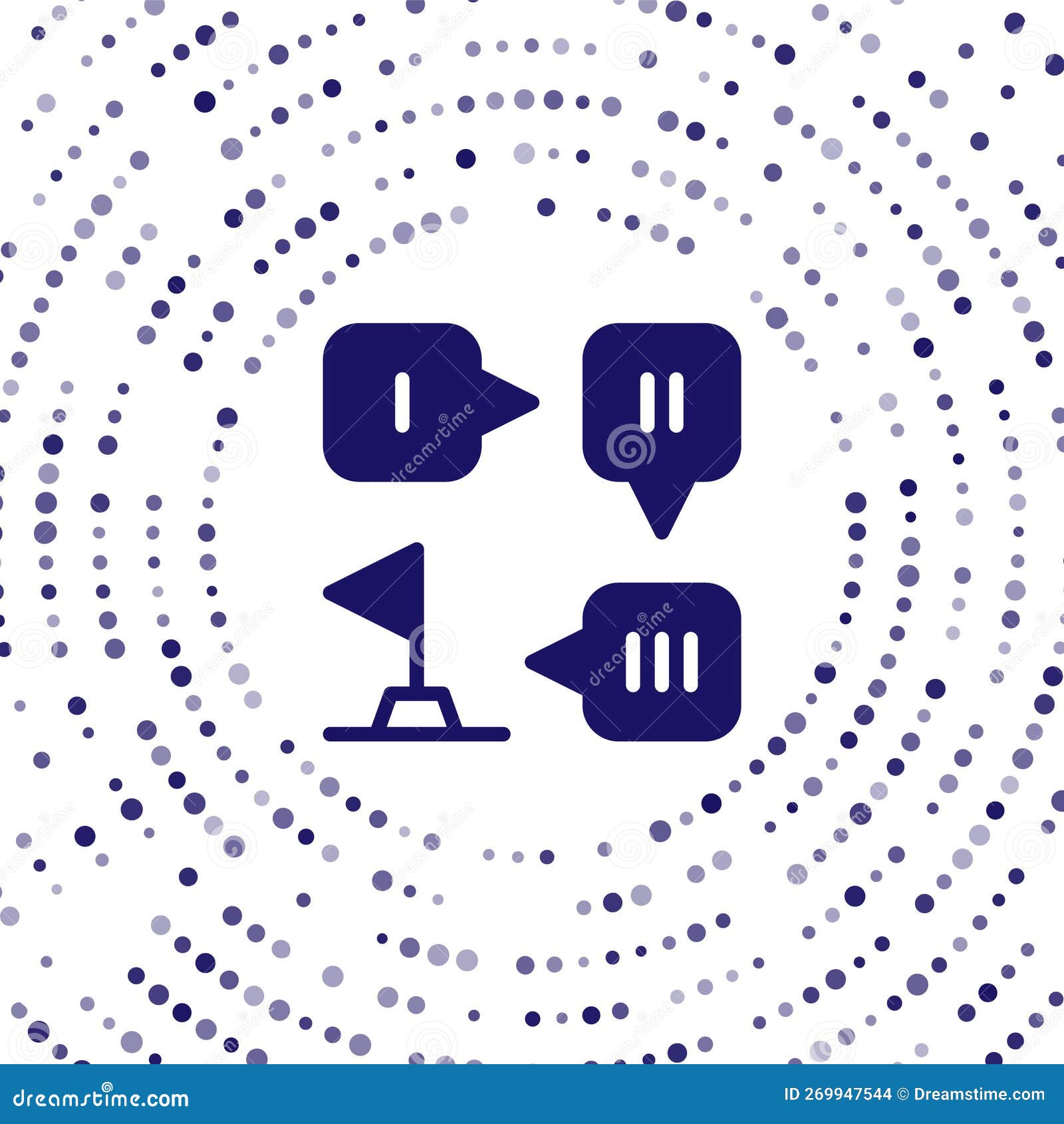 Blue Planning Strategy Concept Icon Isolated On White Background ...