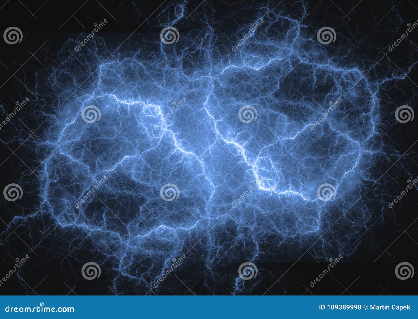 Blue plasma cloud, storm stock illustration. Illustration of lightning ...