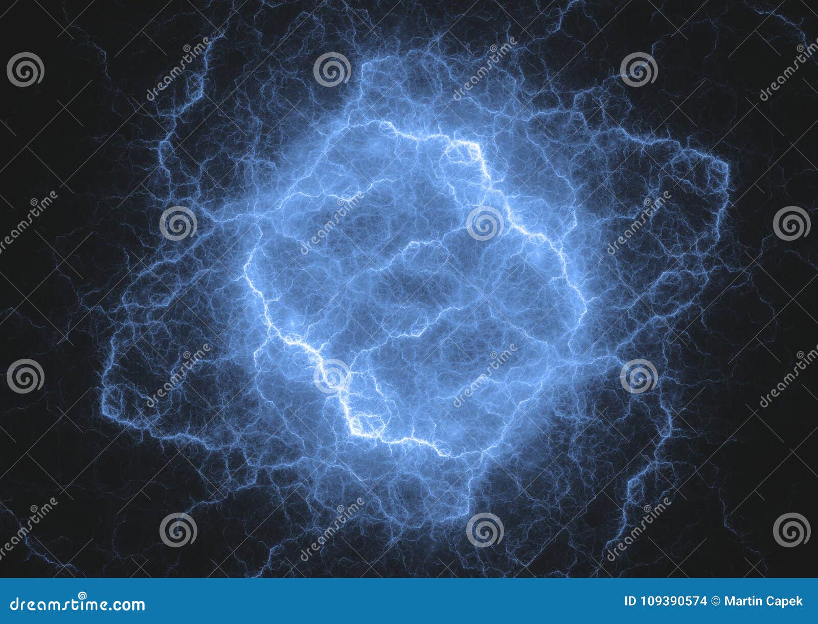 Blue plasma cloud, storm stock illustration. Illustration of background ...