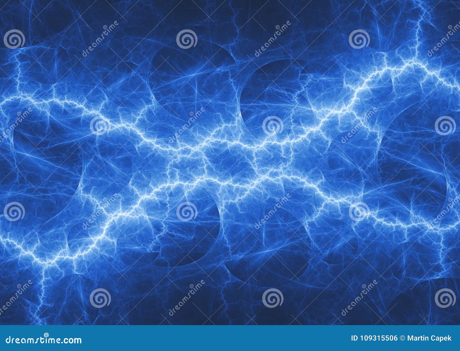 Plasma Bolt. Fireball On Dark Background. Thunder Storm Flash Light ...