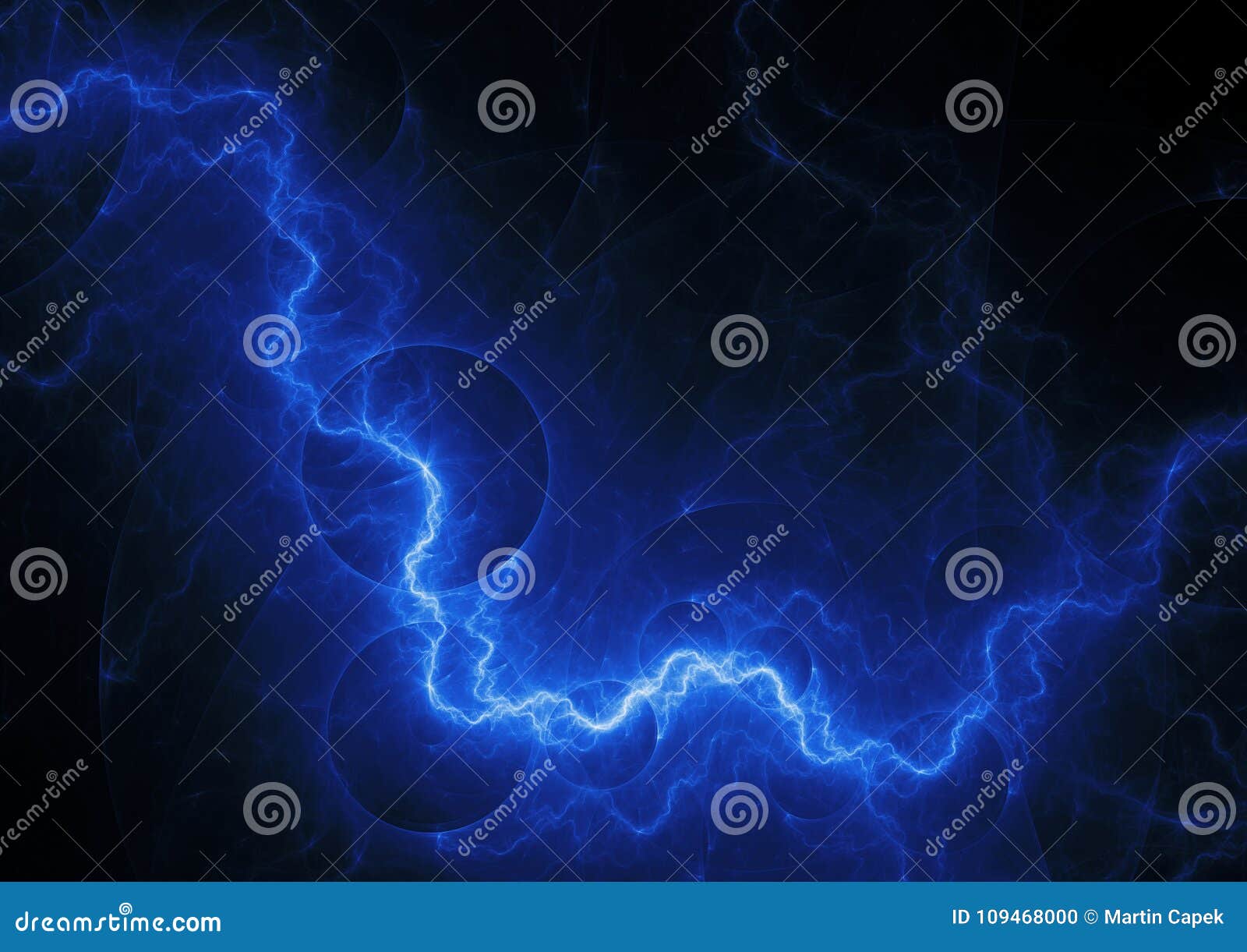 Blue plasma lightning, stock illustration. Illustration of light ...