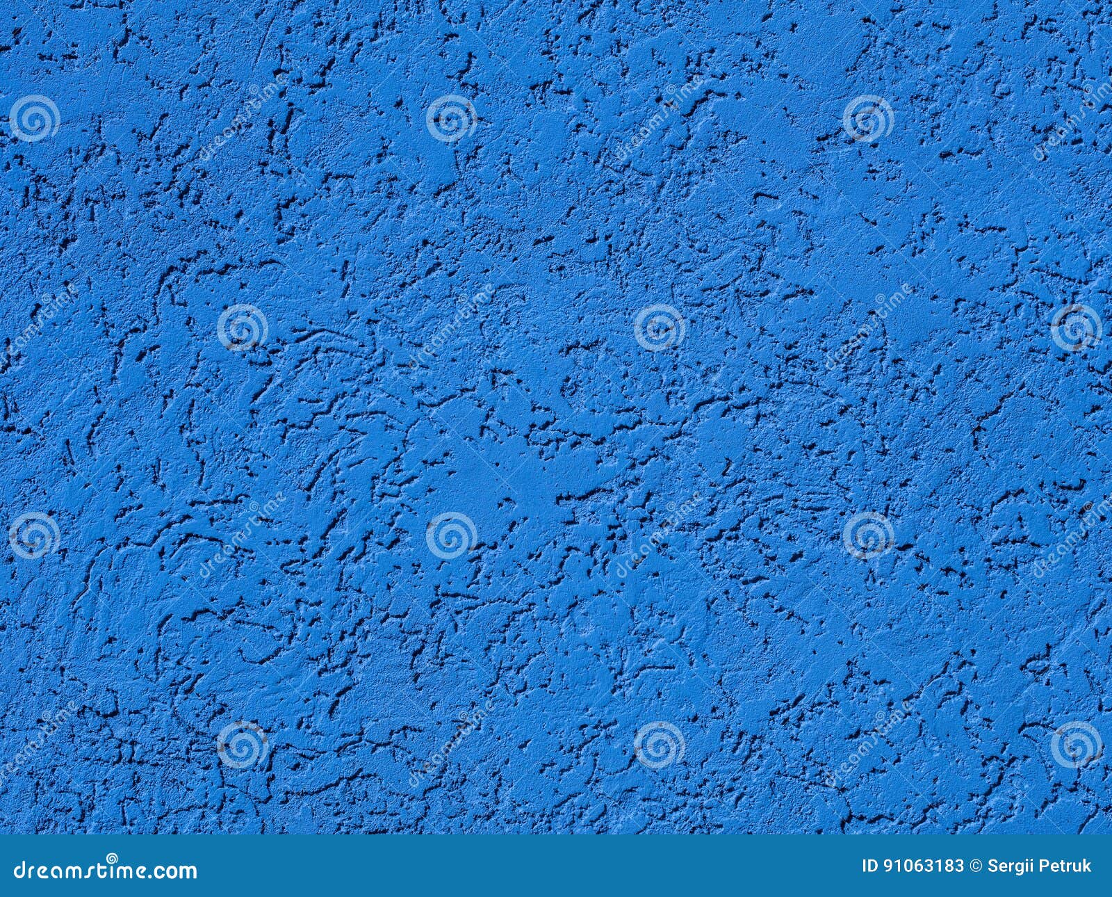 Blue Plaster on Wall, Plasterwork, Sand Texture Stock Image - Image of ...