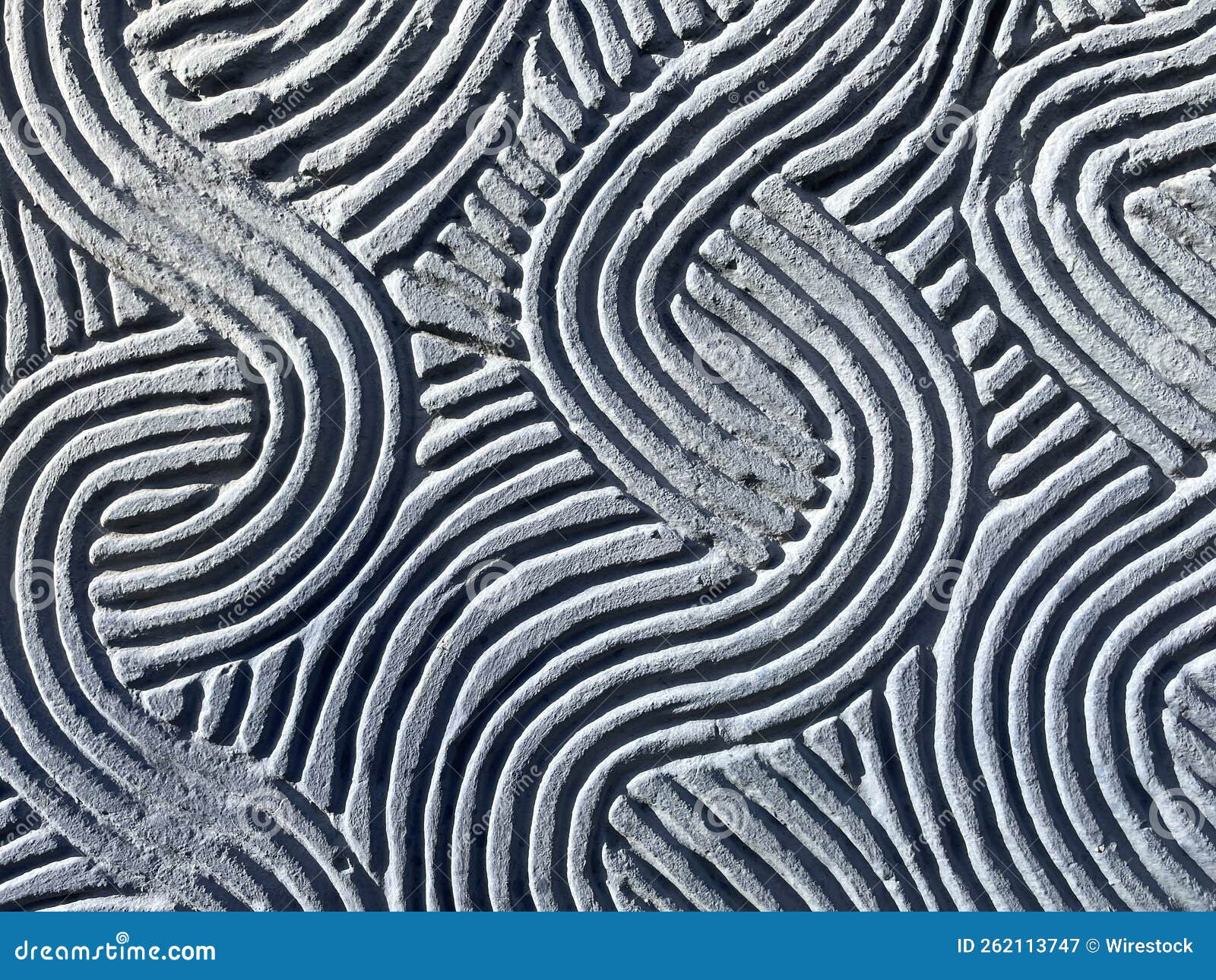 Blue Plaster Wall with Wave Pattern Stock Image - Image of pattern ...