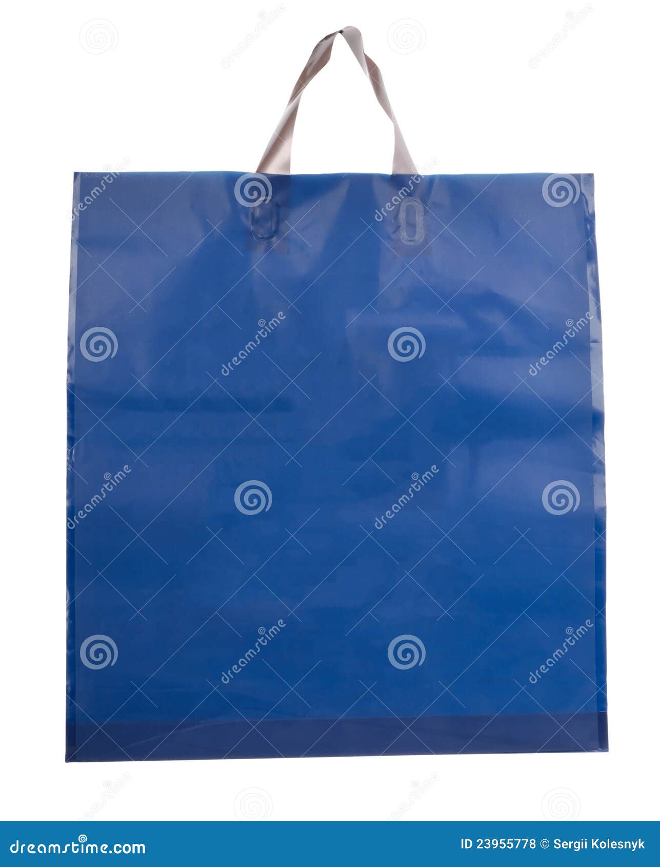Blue plastic bag stock photo. Image of single, blue, handle - 23955778