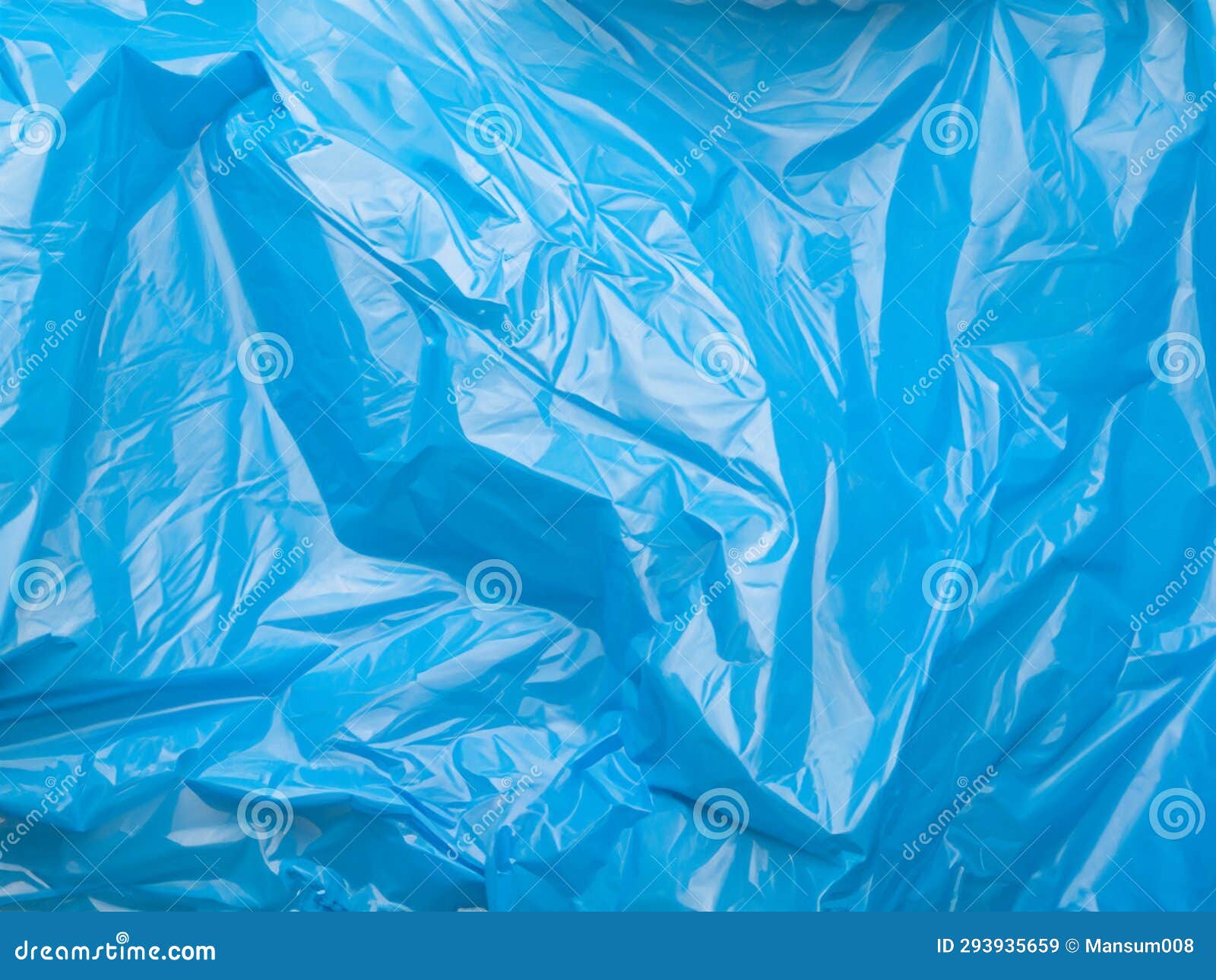 Blue Plastic Bag for Garbage Stock Image - Image of pattern, object ...