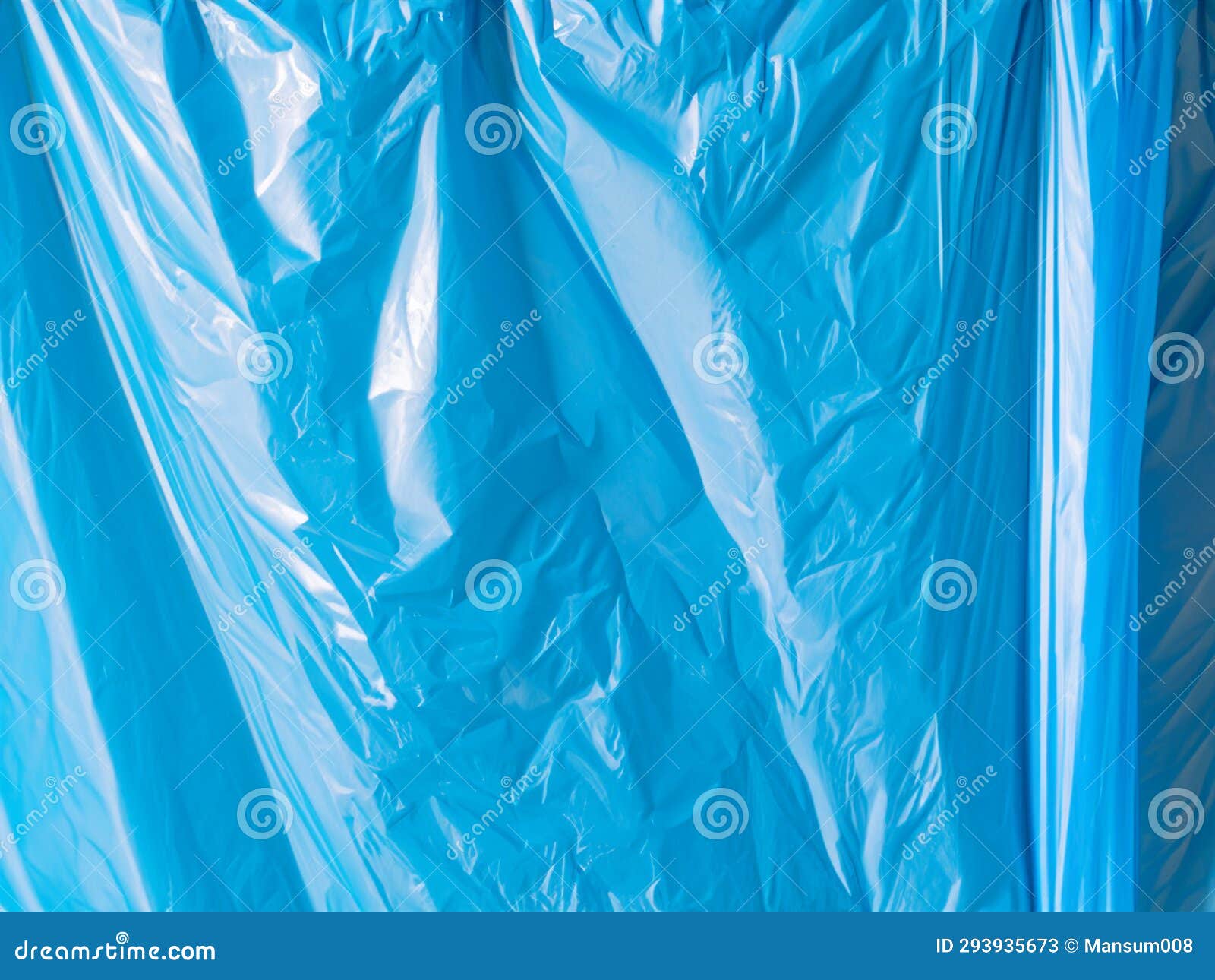 Blue Plastic Bag for Garbage Stock Image - Image of pollution, ecology ...