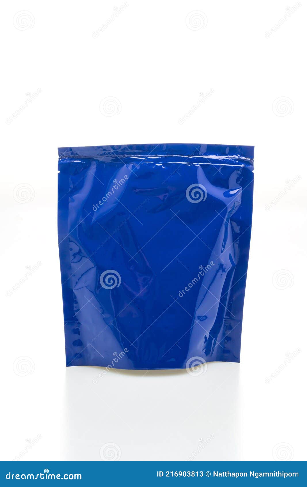 Blue Plastic Bag for Packaging Stock Image - Image of pollution, pack ...
