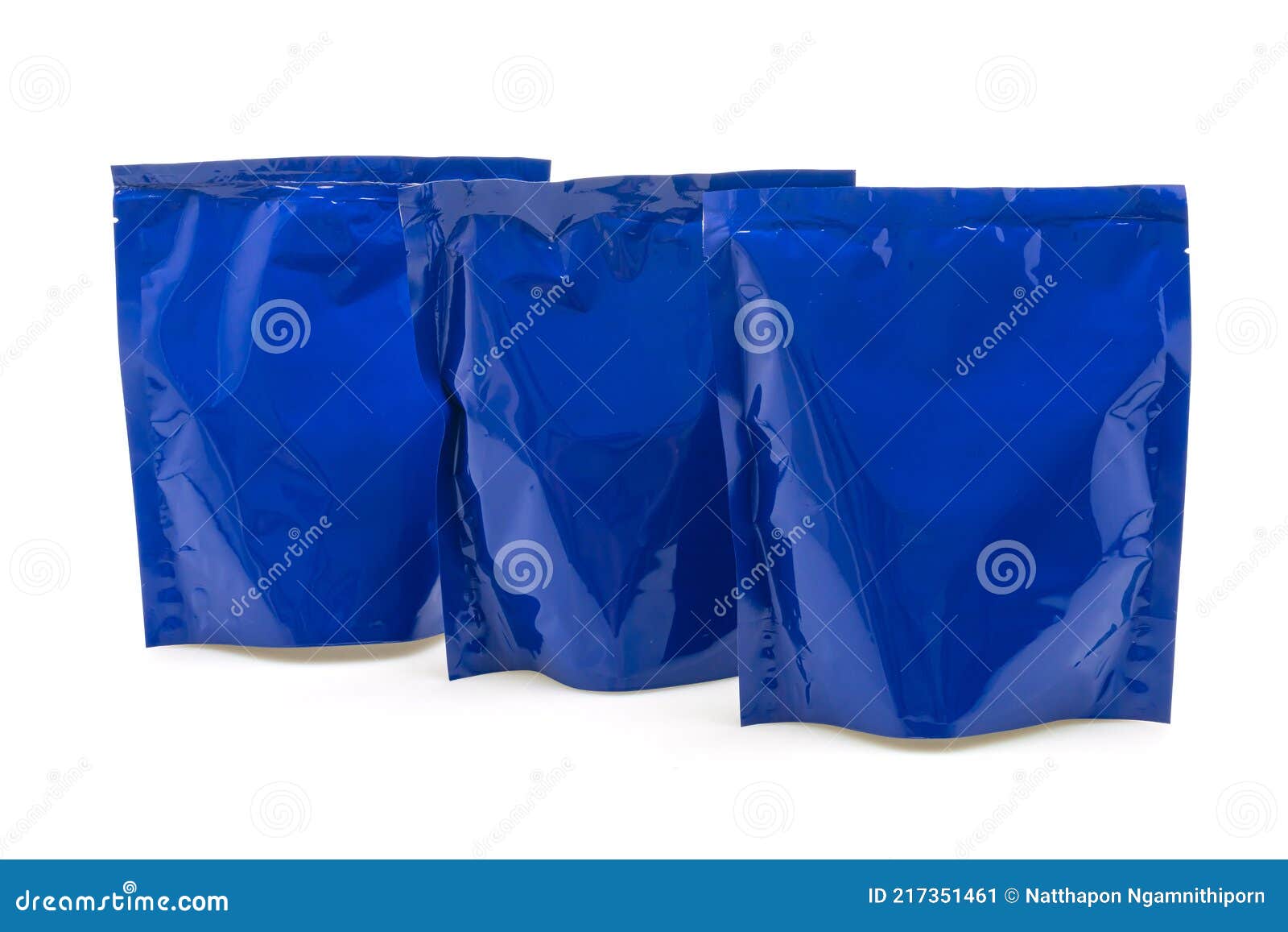 Blue Plastic Bag for Packaging Stock Image - Image of hanging, luxury ...
