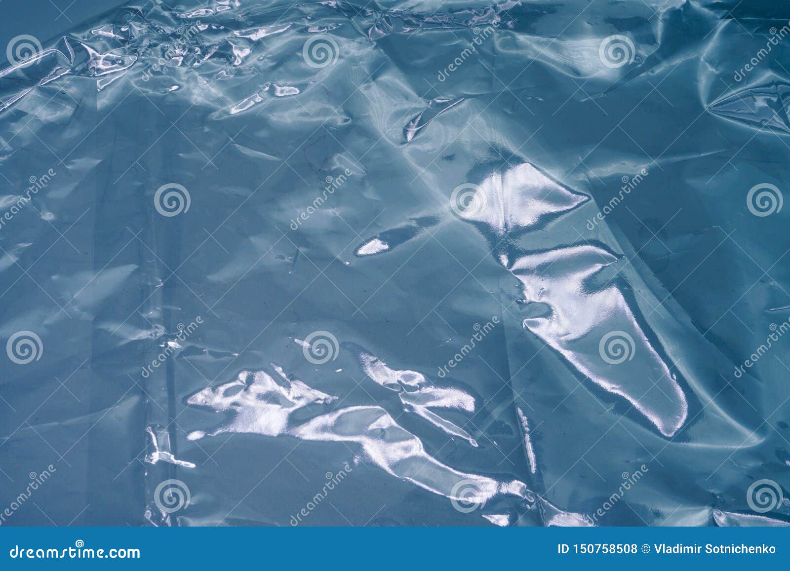 Blue Plastic Bag Texture stock photo. Image of plastic - 150758508