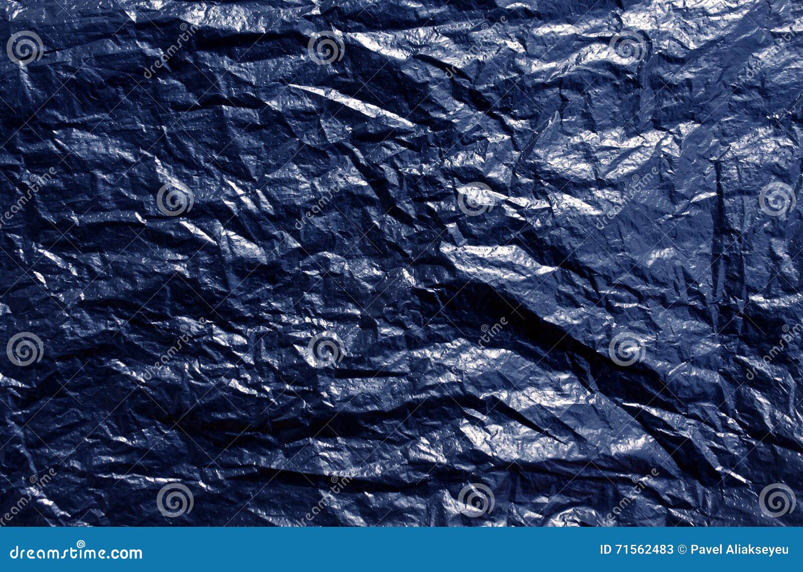 Blue plastic bag texture. stock image. Image of crinkled - 71562483