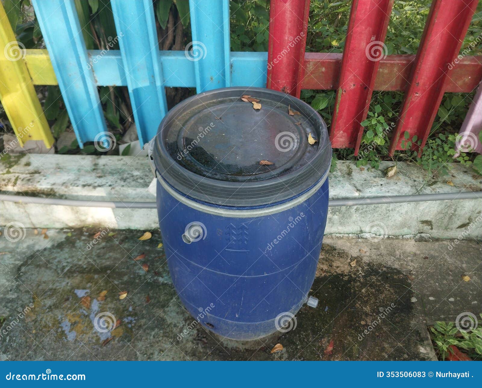 Plastic Barrel Container Isolated On White Background. Plastic Storage ...