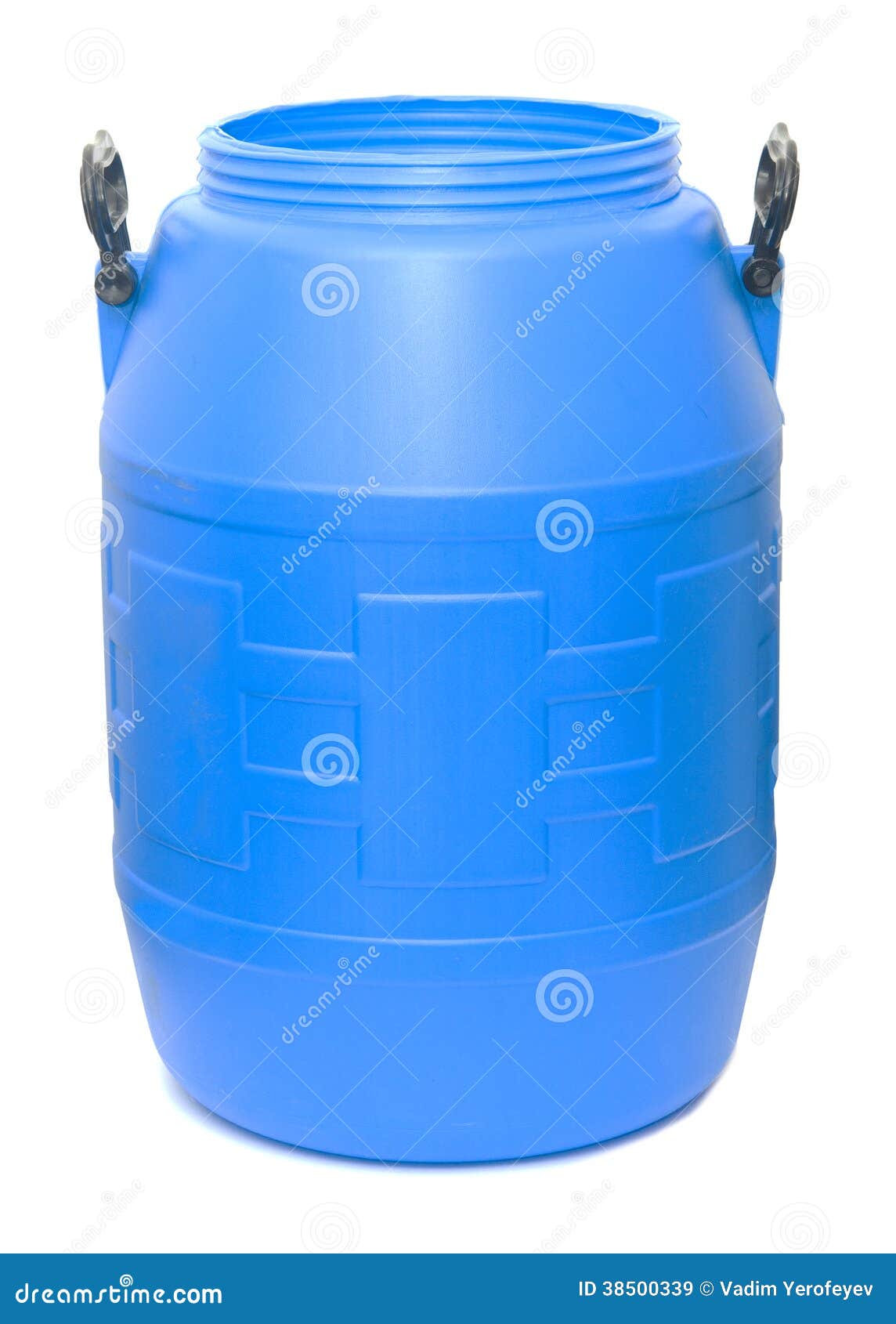 Blue Plastic Barrel Isolated Stock Image - Image of technical, liquid ...