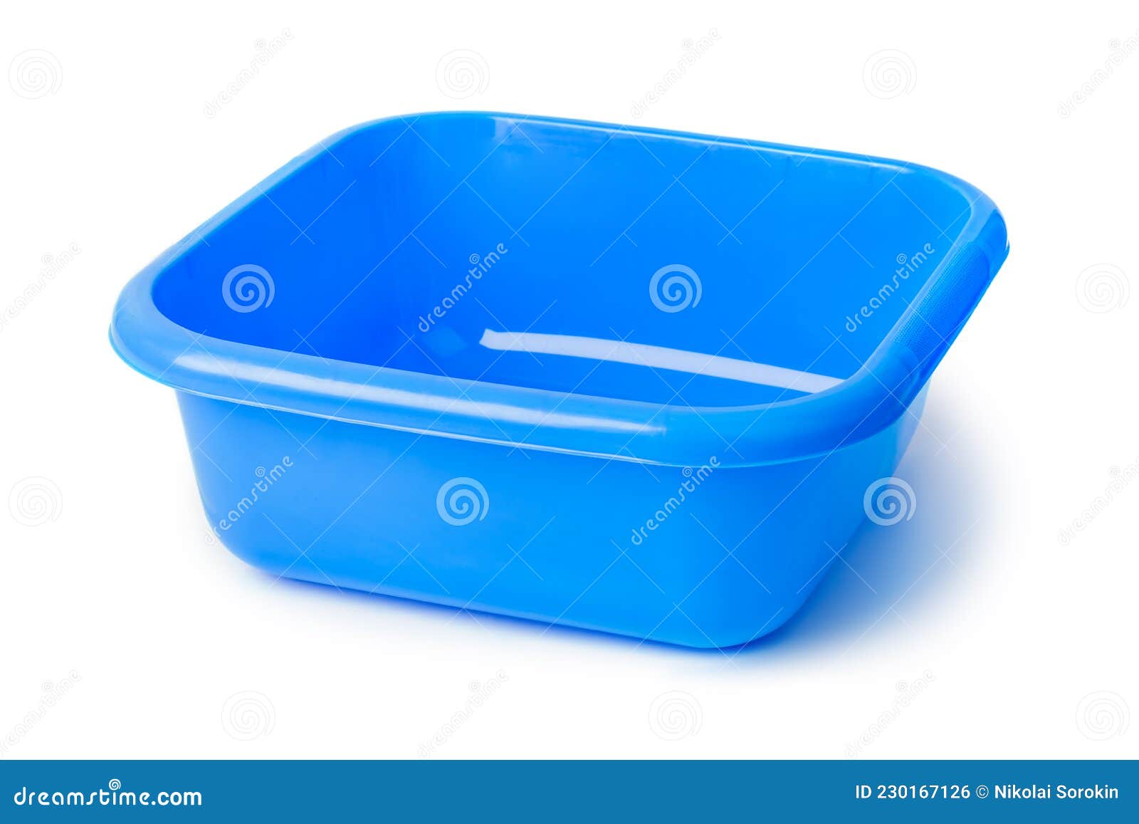 Blue plastic basin stock photo. Image of handle, household - 230167126