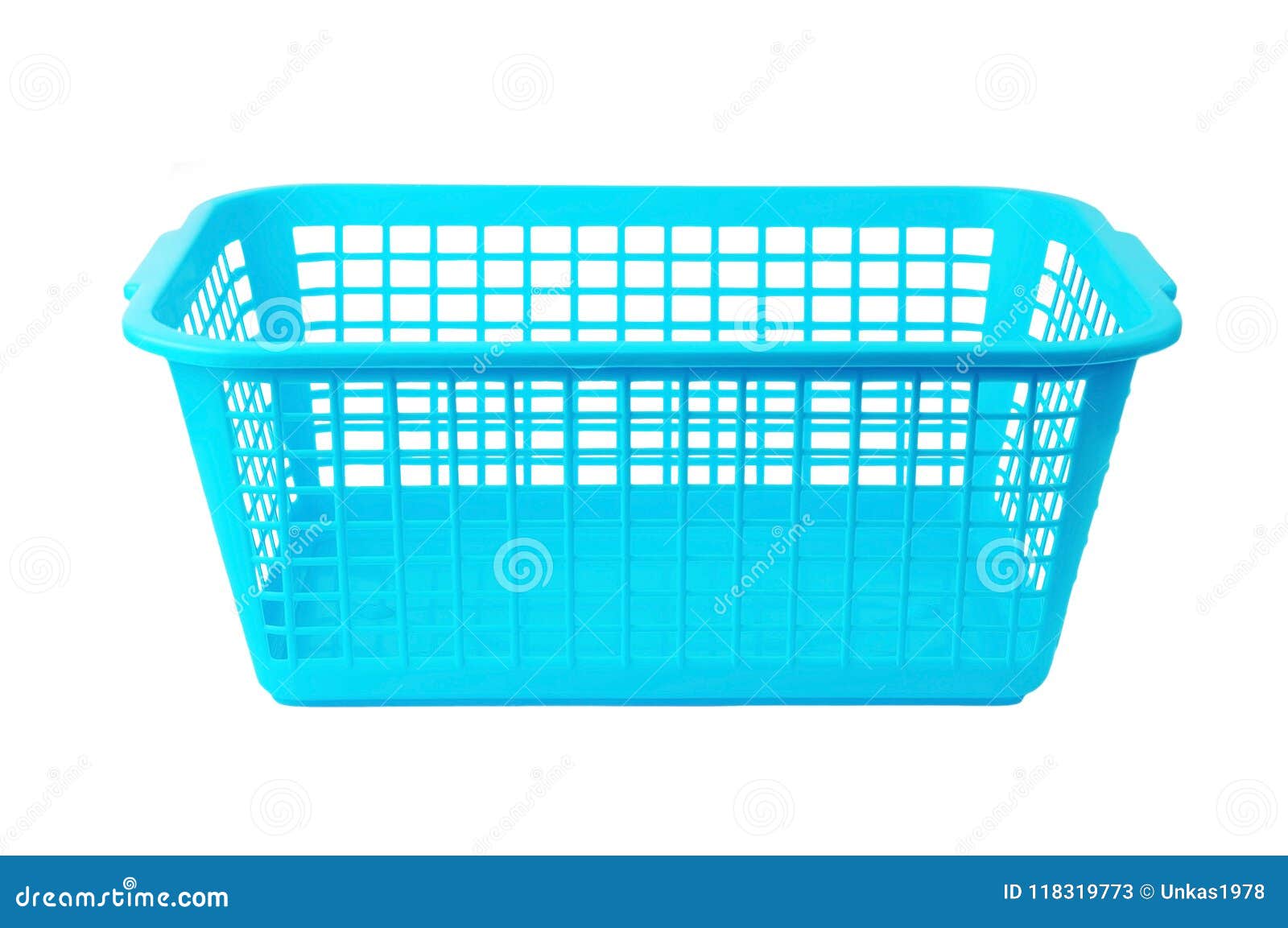 Blue plastic basket stock image. Image of capacity, housekeeping ...