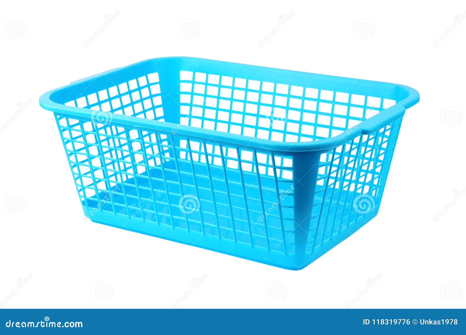 Blue plastic basket stock photo. Image of capacity, background - 118319776