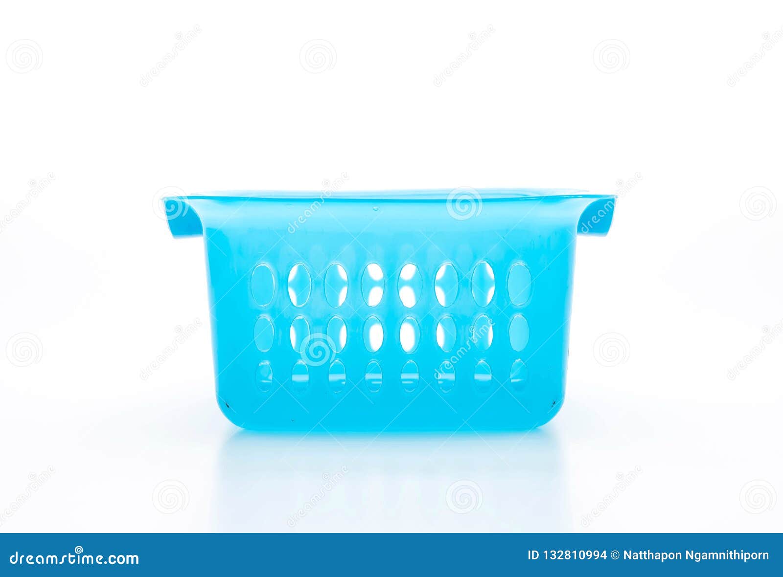Blue plastic basket stock photo. Image of container - 132810994