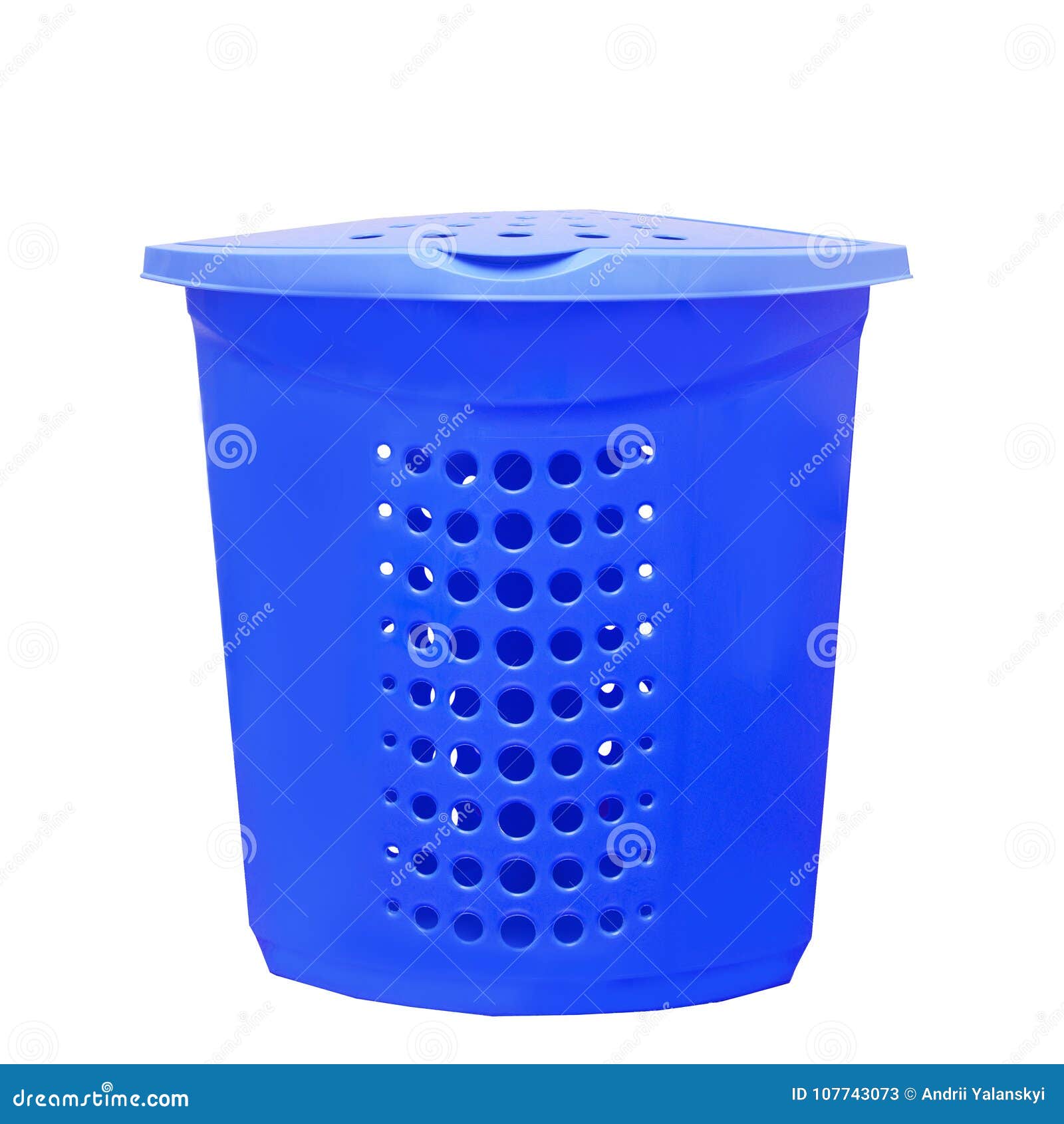 Blue Plastic Basket for Washing Stock Image - Image of housework ...