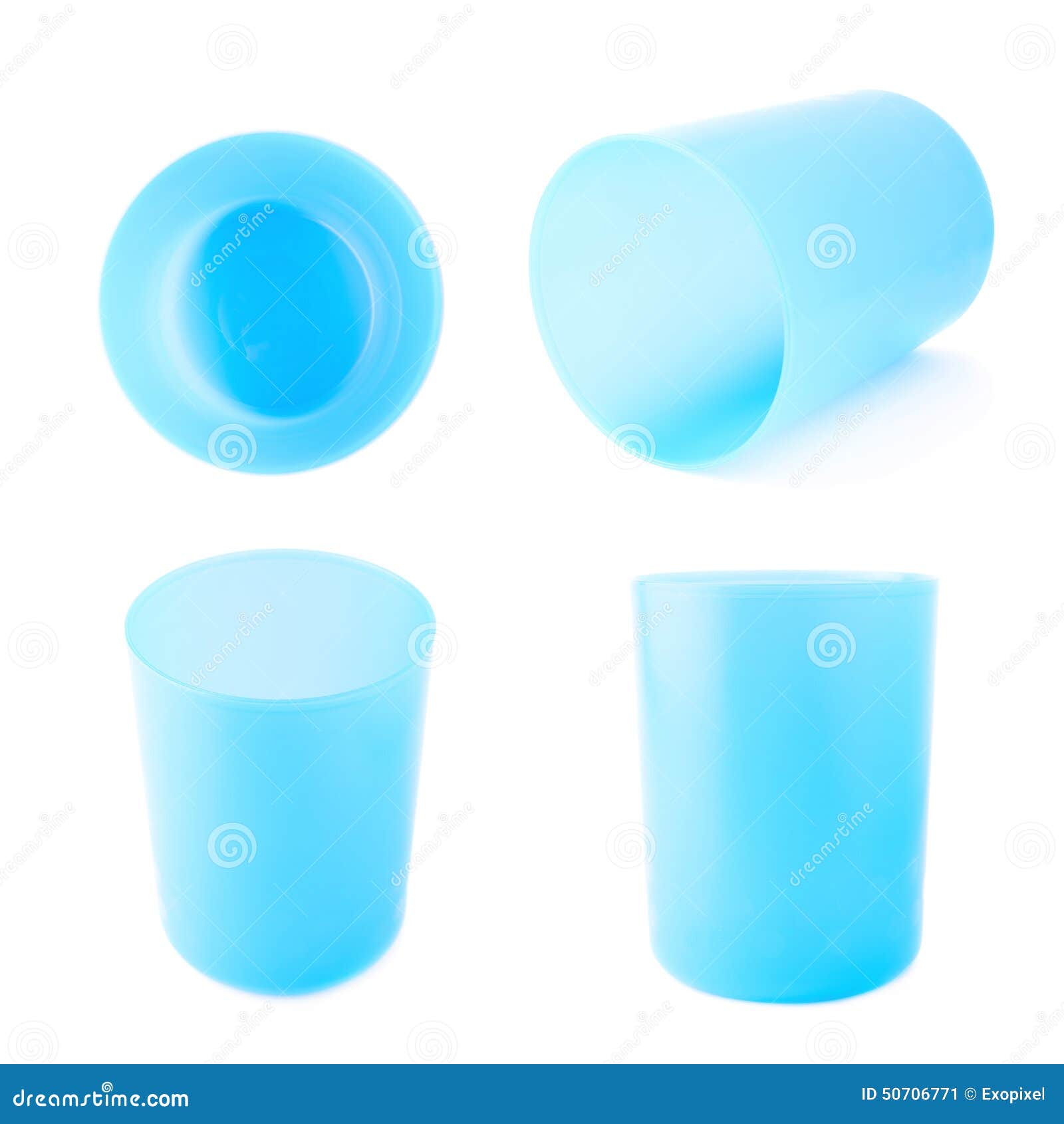 Blue Plastic Beaker Cup Isolated Stock Image - Image of dishware ...