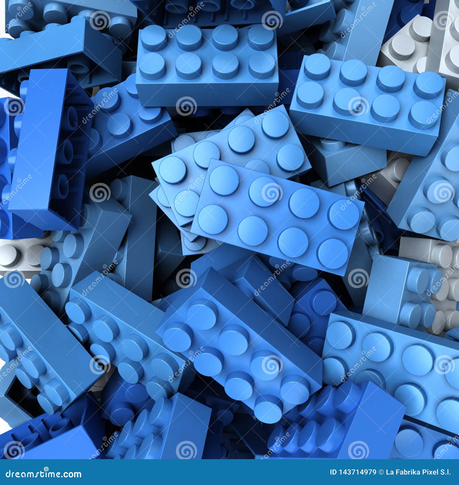 Blue plastic blocks stock illustration. Illustration of construction ...