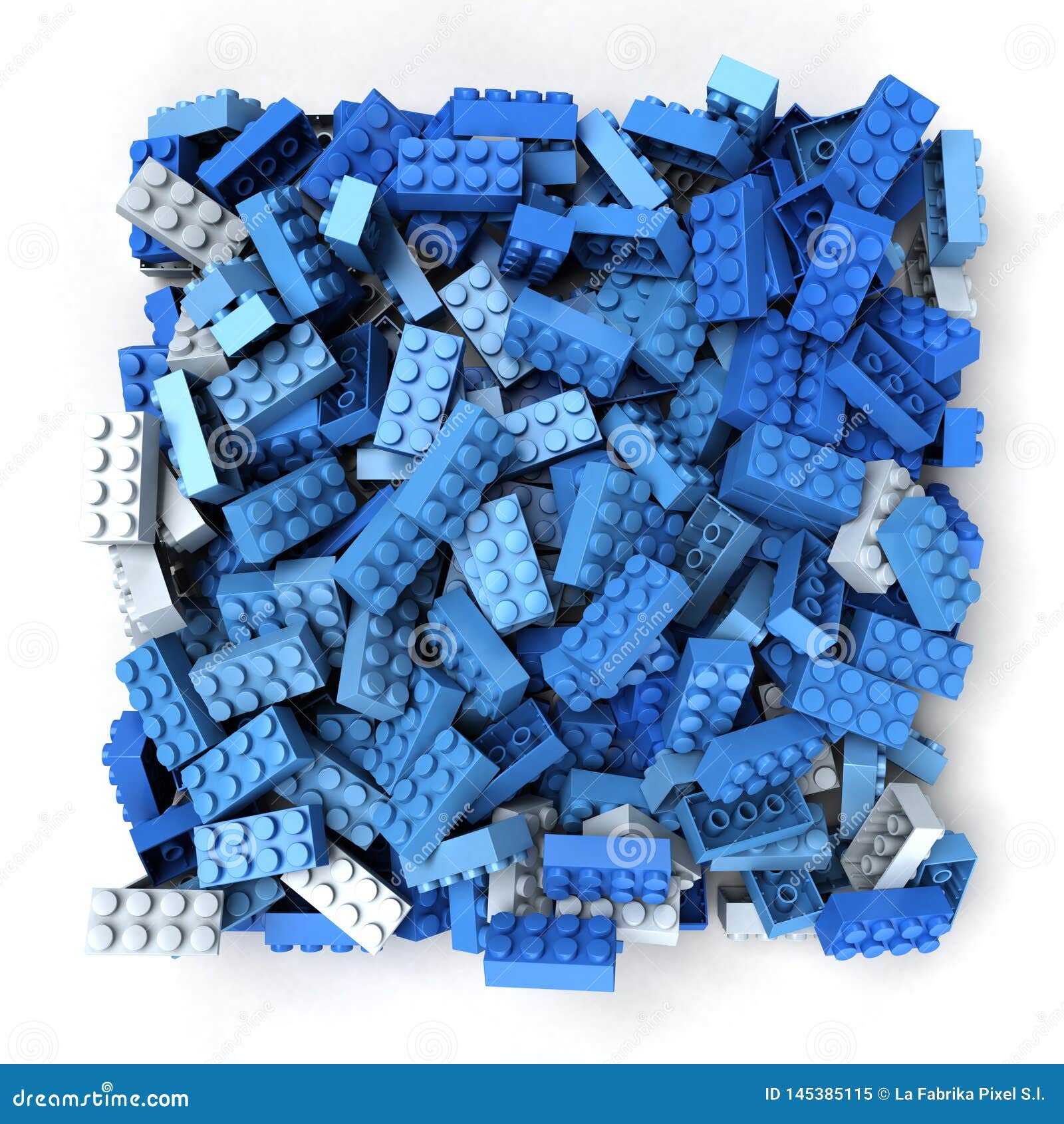 Blue plastic blocks stock illustration. Illustration of background ...