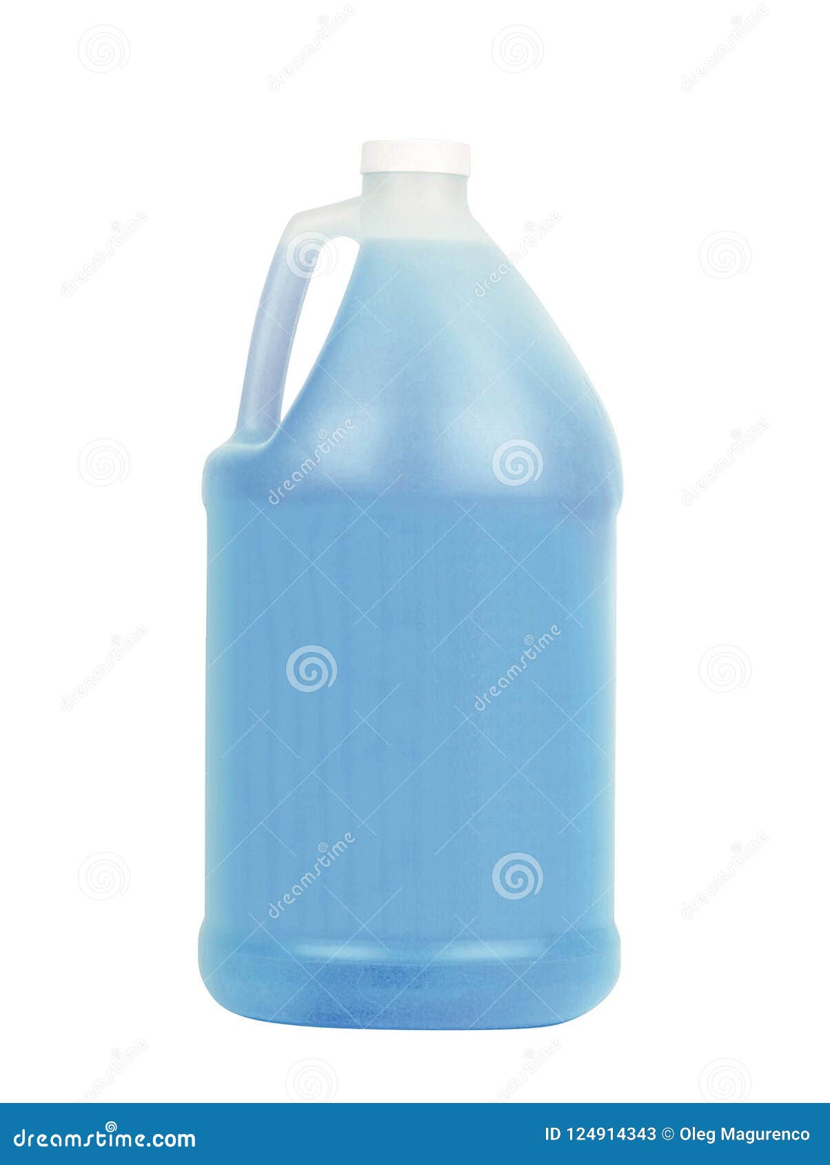 Blue Plastic Bottle for Liquid Laundry Detergent Isolated Stock Image ...