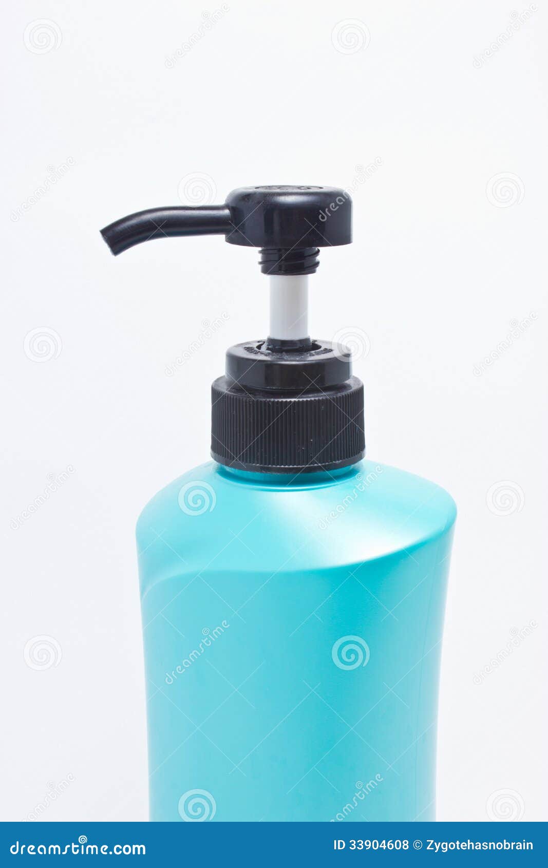 Blue Plastic Bottle of Shampoo. Stock Photo - Image of isolated ...