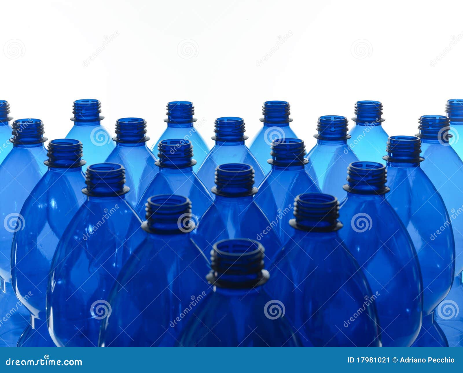 Blue plastic bottles stock image. Image of concept, bottles - 17981021