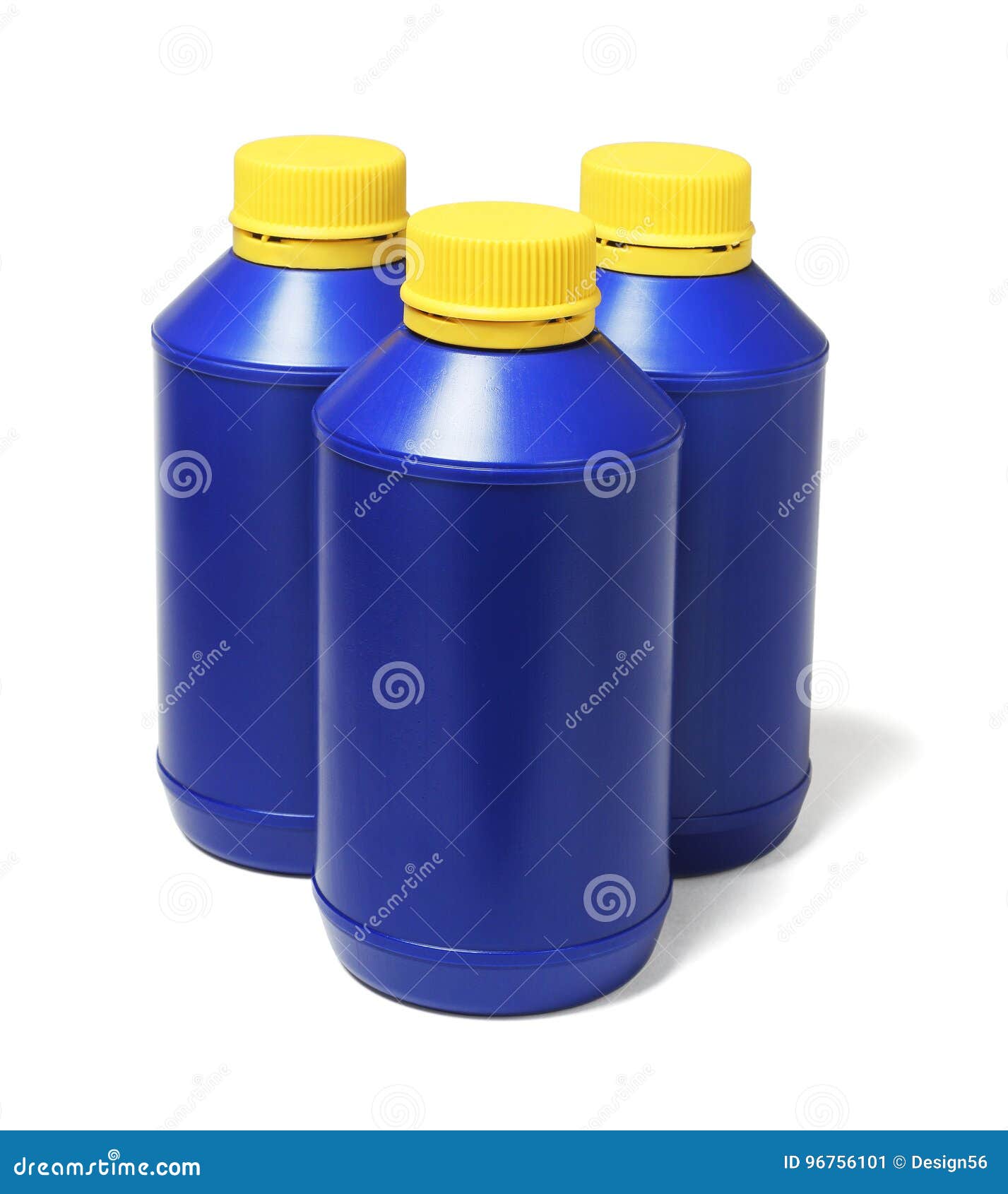 Blue Plastic Bottles stock image. Image of plastic, studio - 96756101